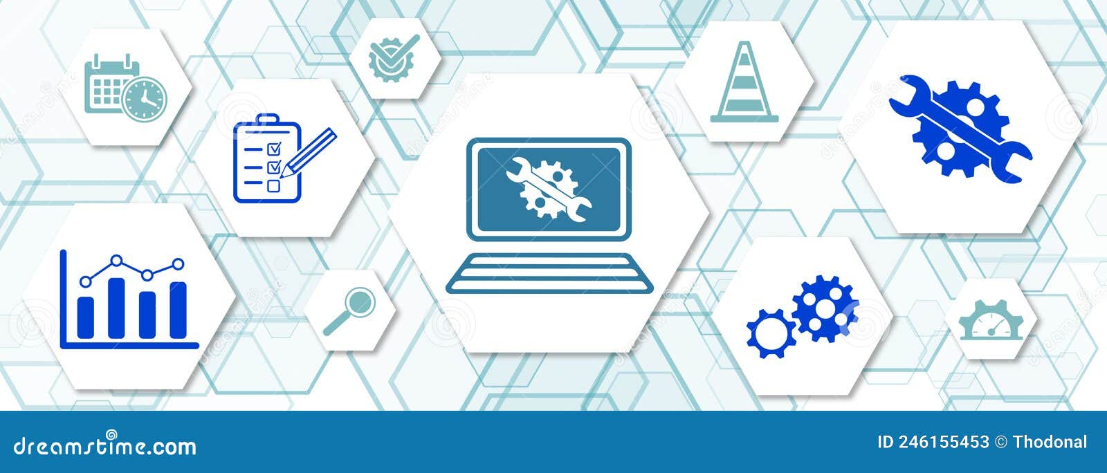 Concept of System Maintenance Stock Illustration - Illustration of ...