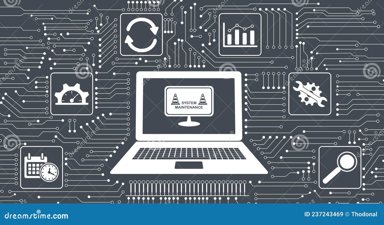 Concept of System Maintenance Stock Illustration - Illustration of ...