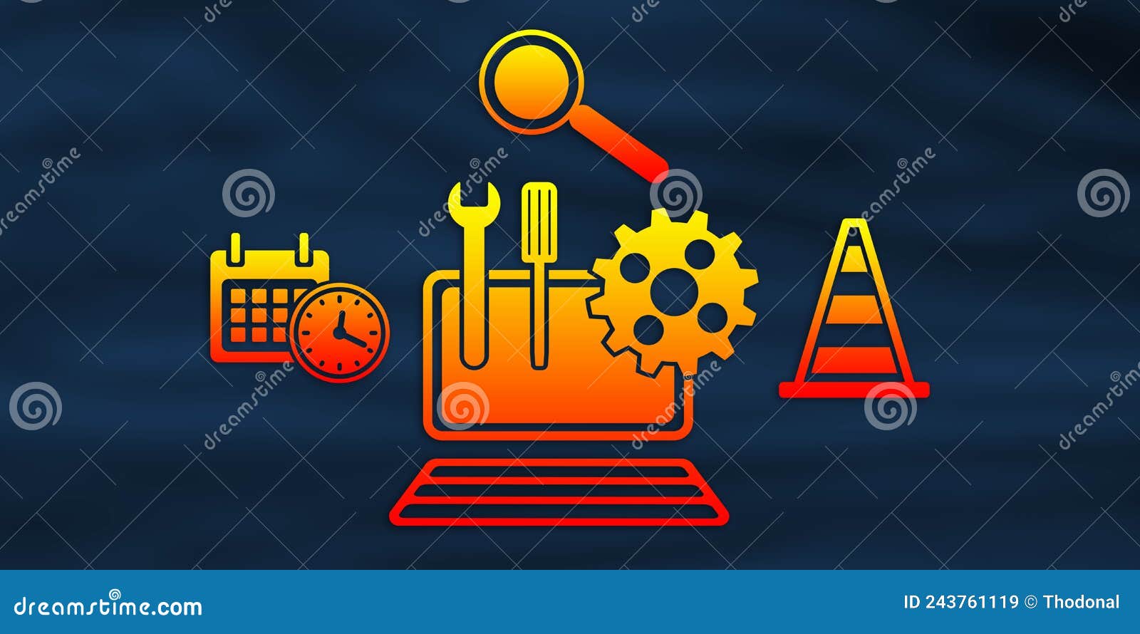 Concept of System Maintenance Stock Illustration - Illustration of ...