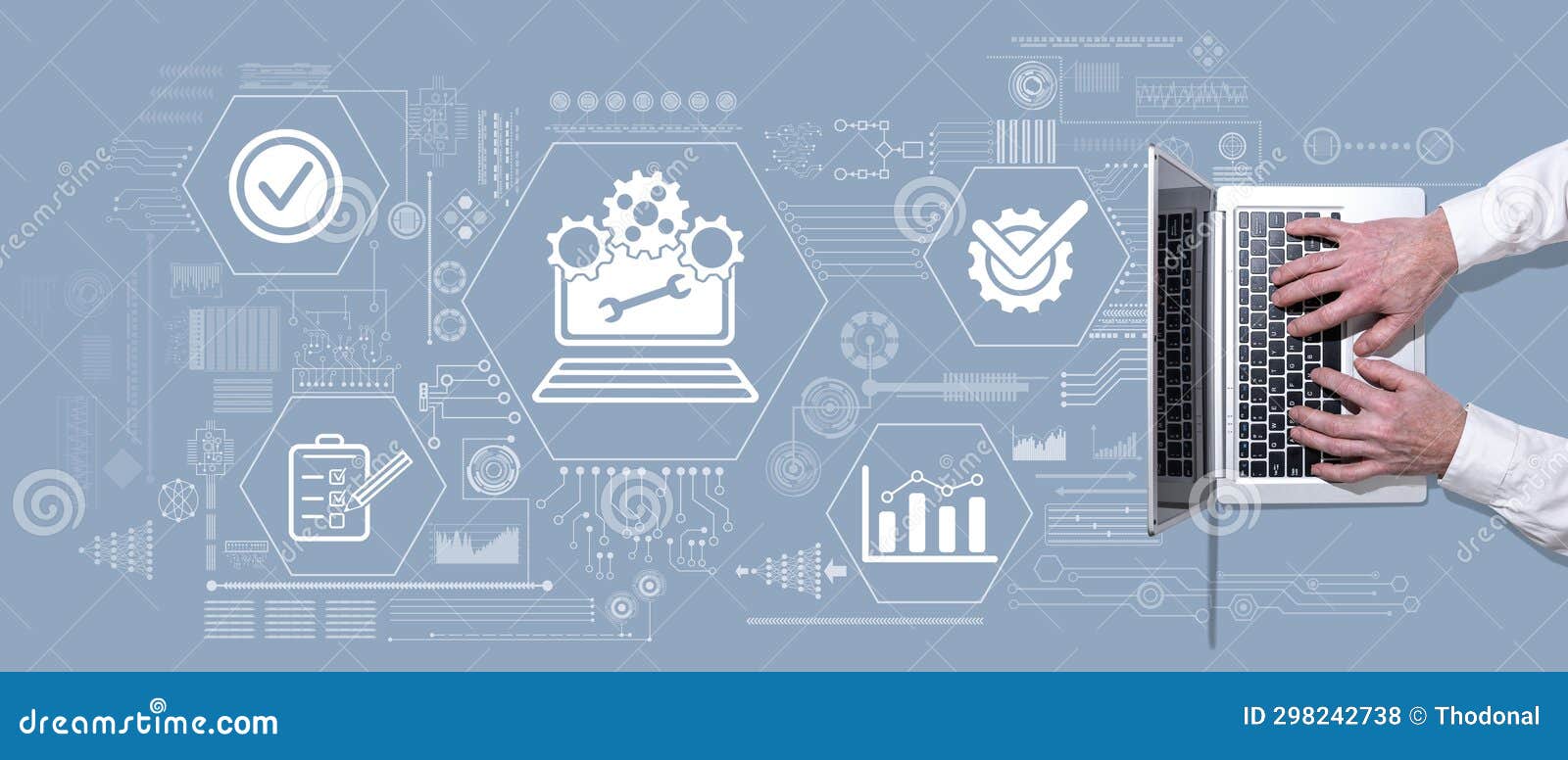 Concept of System Maintenance Stock Photo - Image of data, development ...