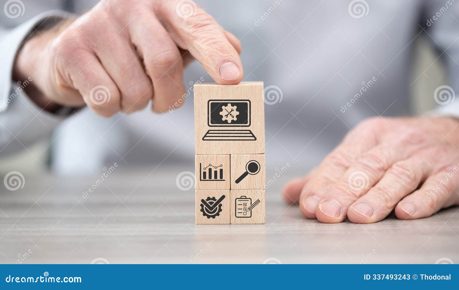 Concept of System Maintenance Stock Image - Image of block, upgrade ...