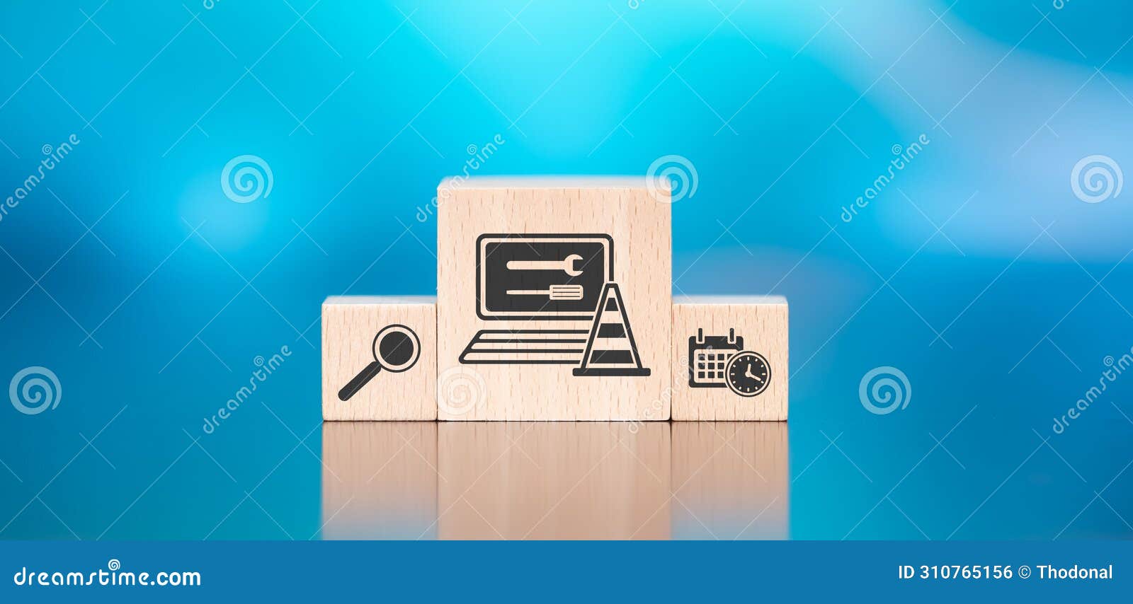 Concept of System Maintenance Stock Photo - Image of cube, version ...