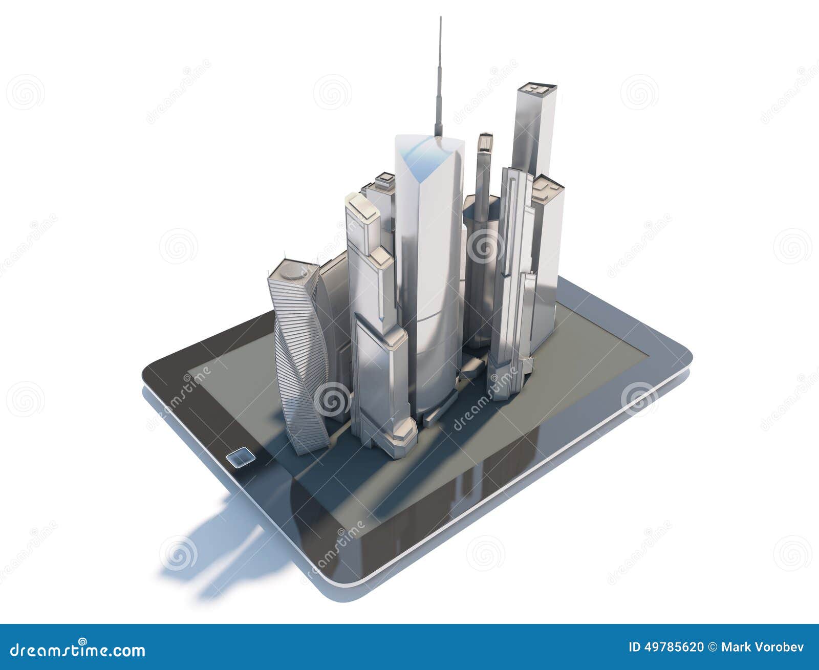 The Concept of the Tablet As a Navigator Stock Illustration ...