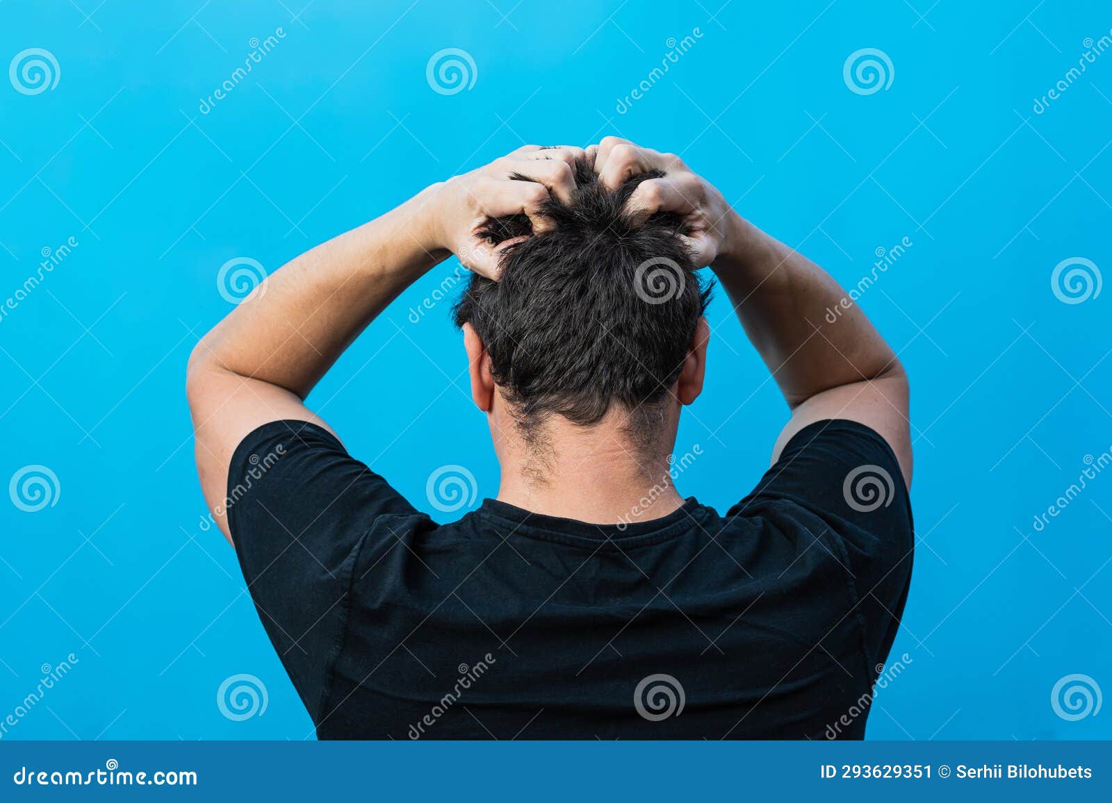 The Concept of a Problematic Situation or Depression. a Man Holding His ...