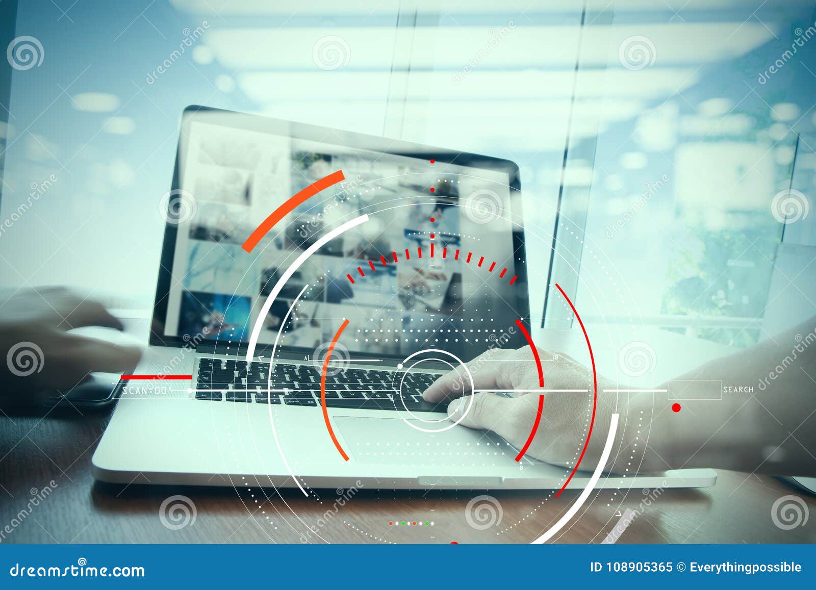 Concept of Target Focus Digital Diagram,graph Interfaces,virtual UI ...