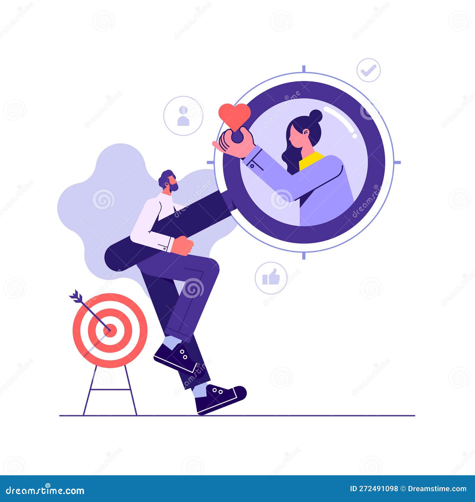 Concept of Target Marketing or Determine Their Business Targets Stock ...