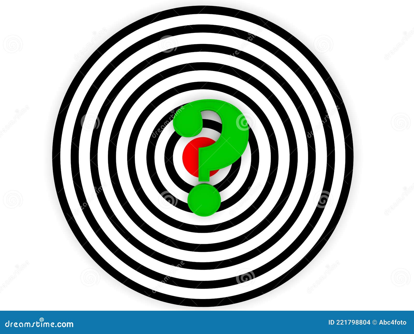 Concept of Target with Question Mark Stock Illustration - Illustration ...
