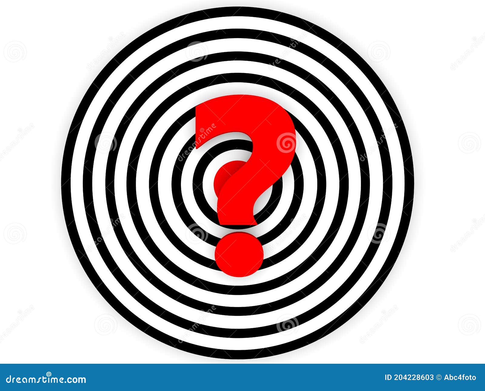 Concept of Target with Question Mark Stock Illustration - Illustration ...