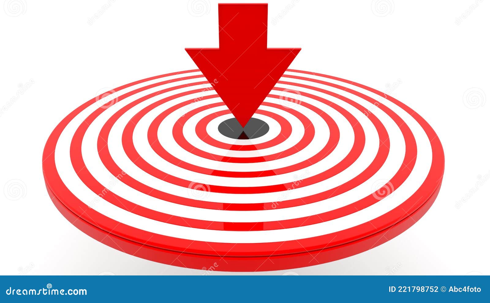 Concept of Target with Red Arrow Stock Illustration - Illustration of ...