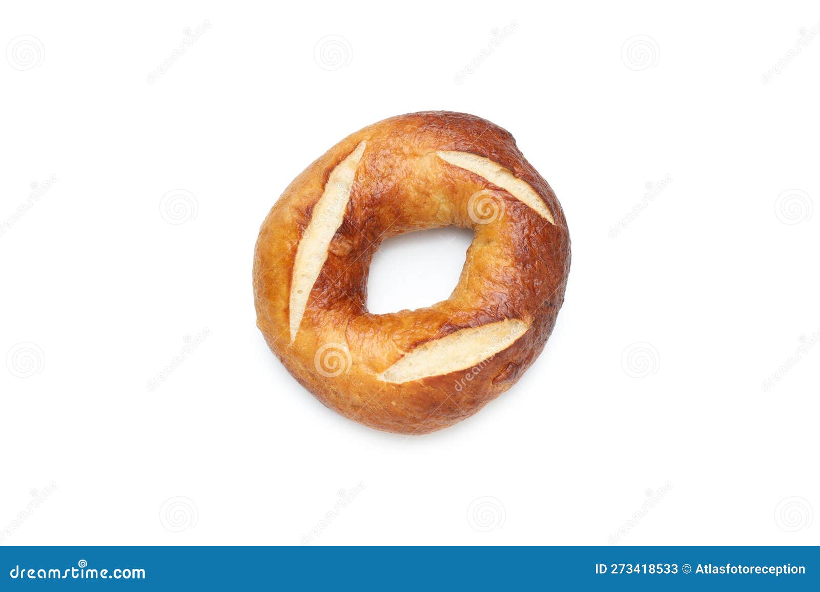 Concept of Tasty Bakery - Bagel, Isolated on White Background Stock ...