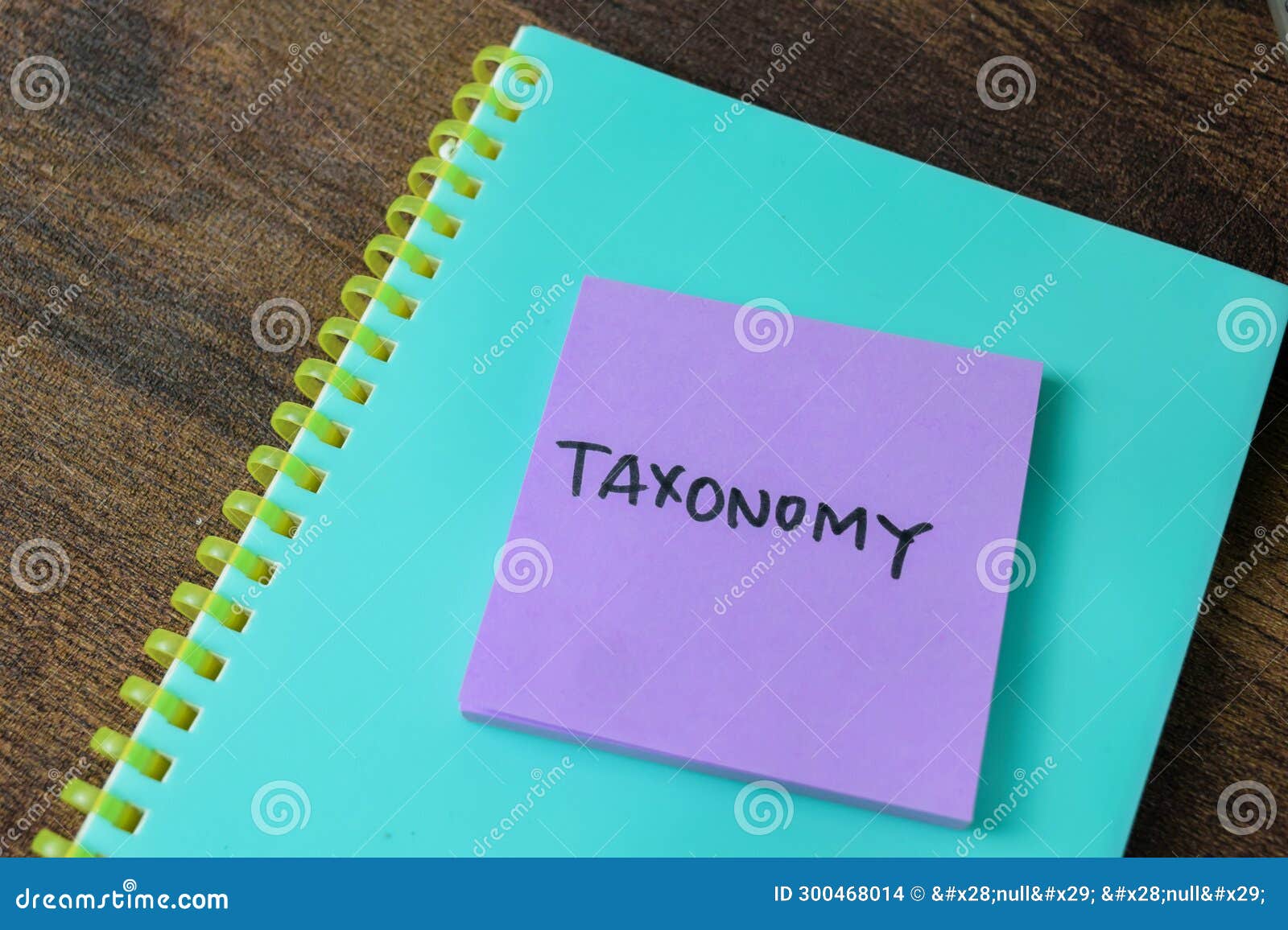 Concept Of Taxonomy Write On Sticky Notes Isolated On White Background