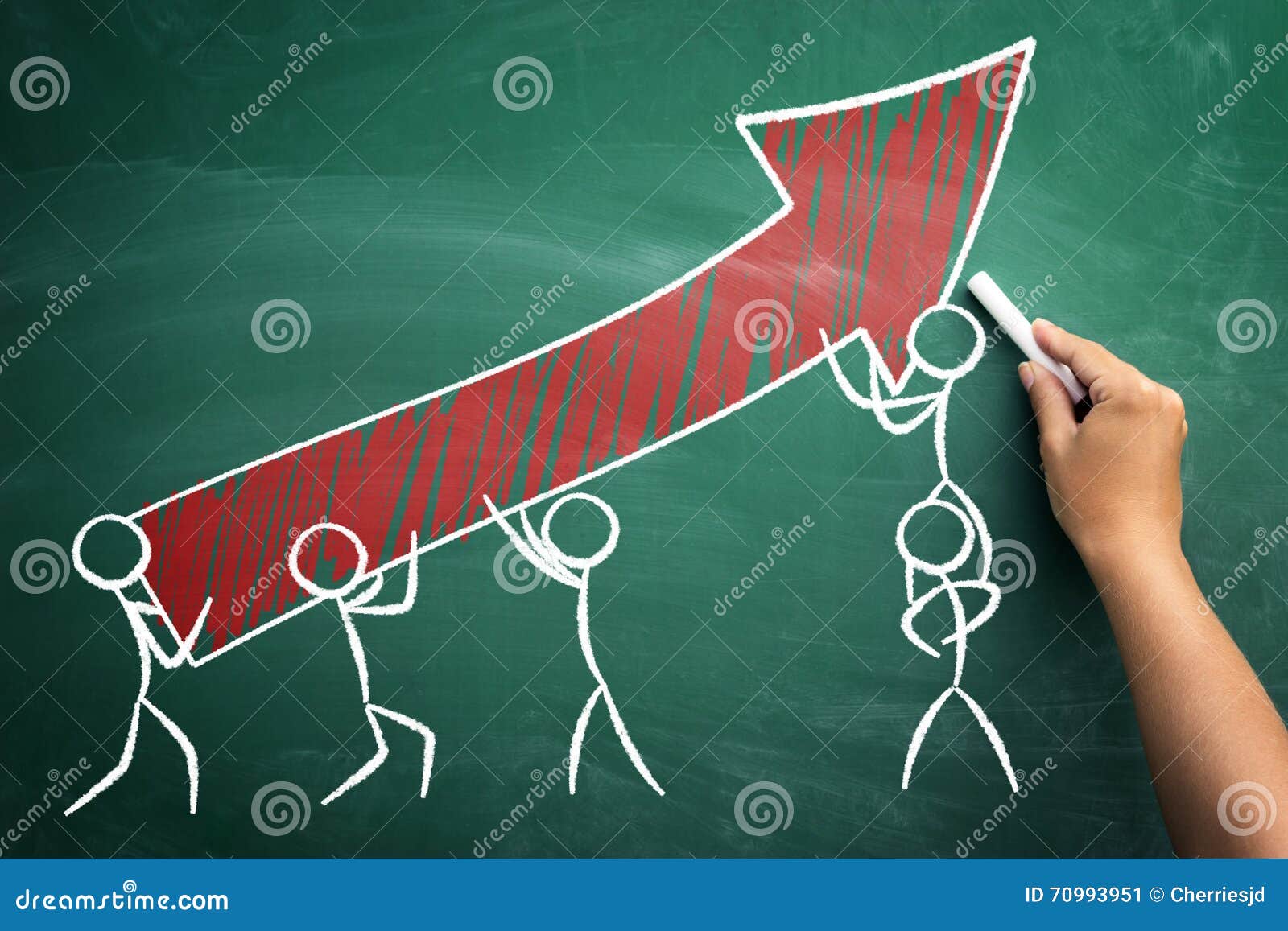 Concept of Team Advance at Work Stock Illustration - Illustration of ...