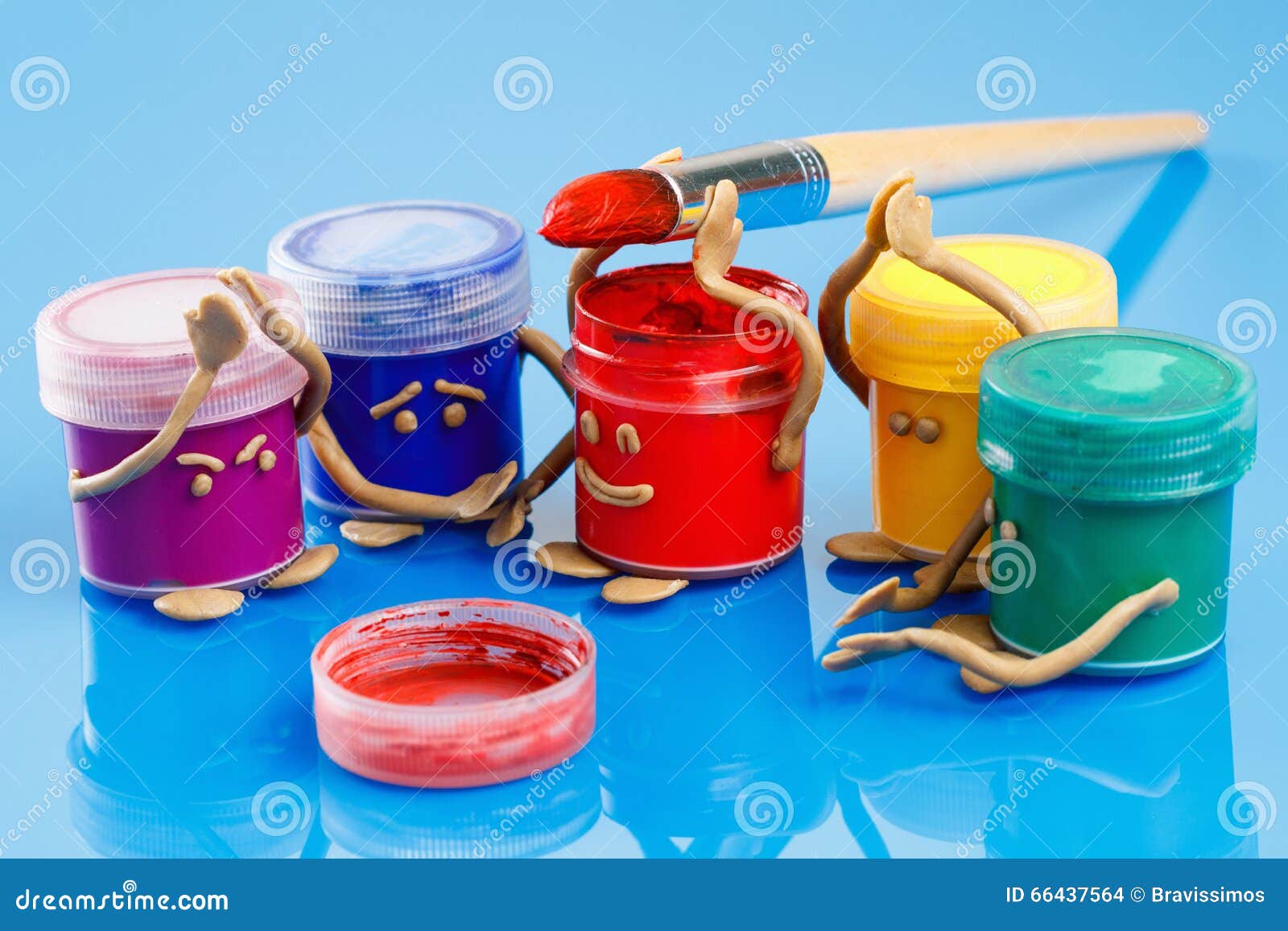 Concept of Team Work. Joyful and Sad Emotions Creative Arts Stock Photo ...