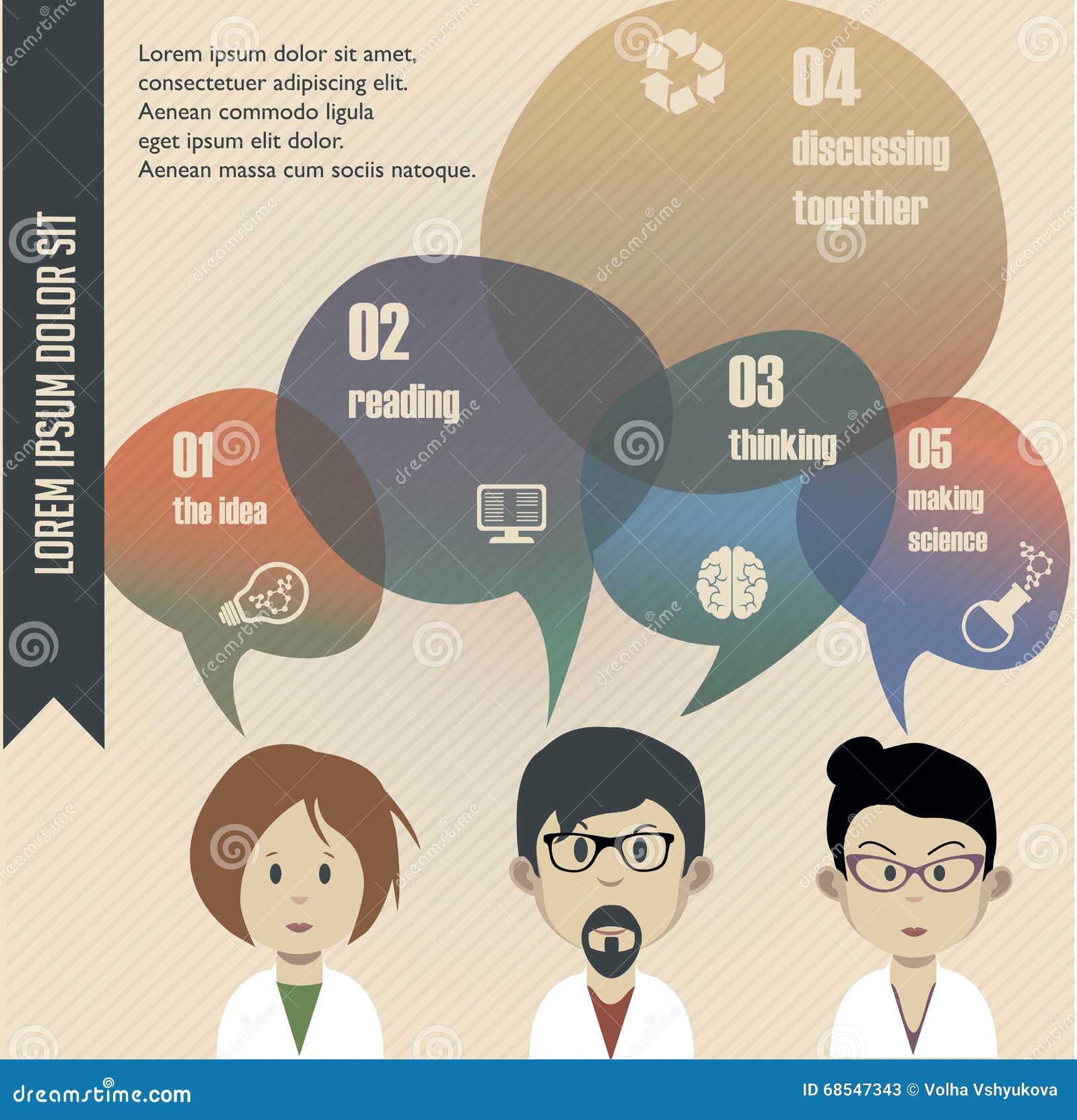 The Concept of Team Work in Science Stock Vector - Illustration of ...