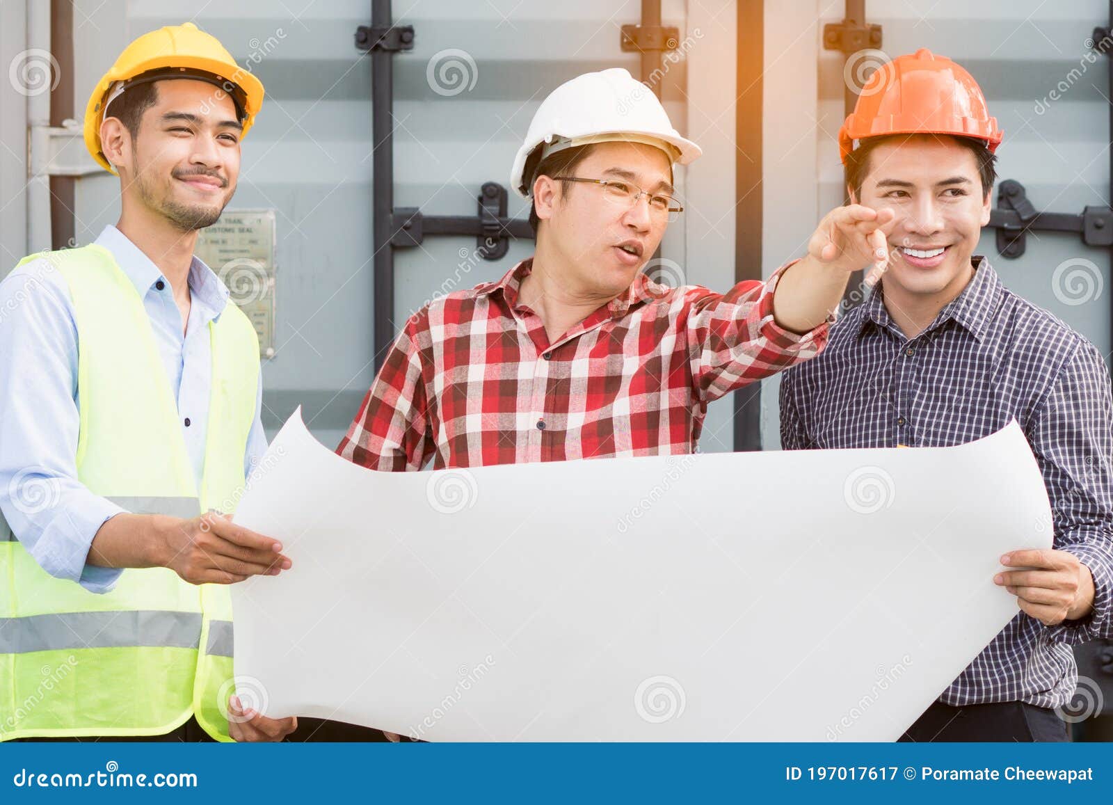 Teamwork On The Building Site - Construction Workers Build A Family ...