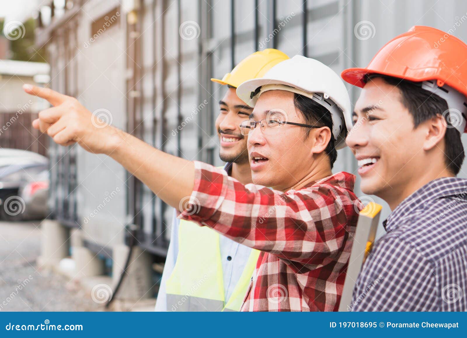 Concept Teamwork of Building Construction Staff. Project Engineer ...