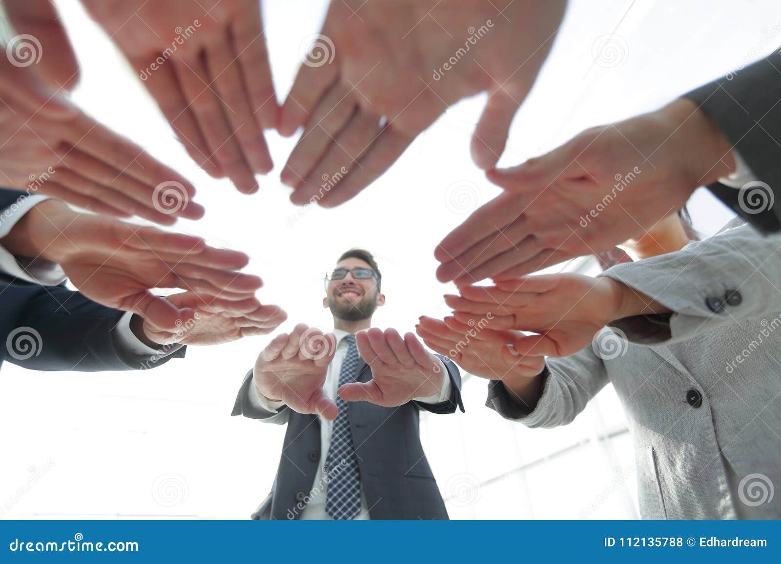Business Team Showing Their Unity Stock Photo - Image of collaboration ...