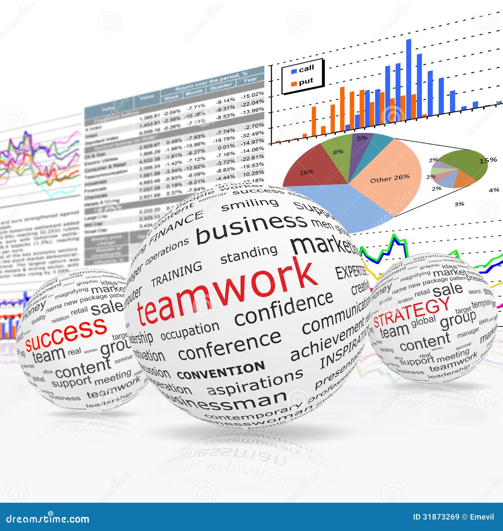 Concept of Teamwork in Business Stock Illustration - Illustration of ...