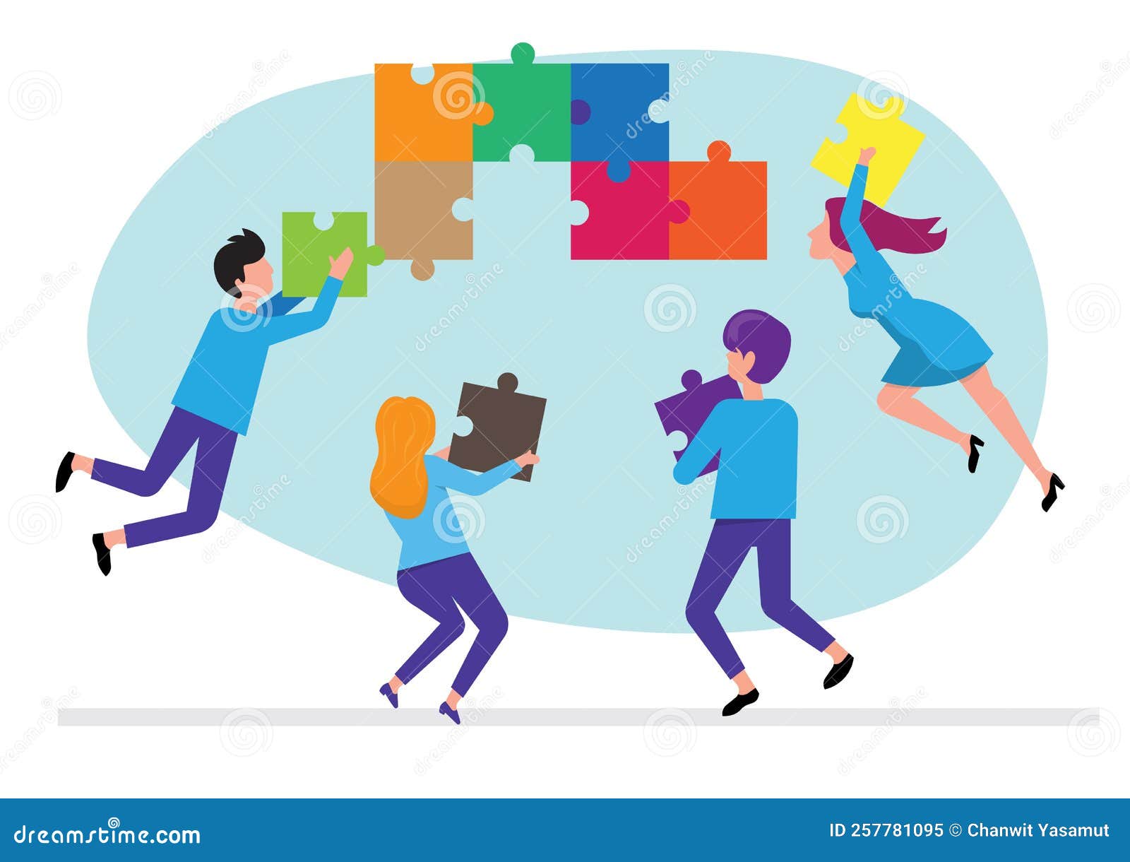 The Concept of Teamwork Collaboration of People Who Bring Common Ideas ...