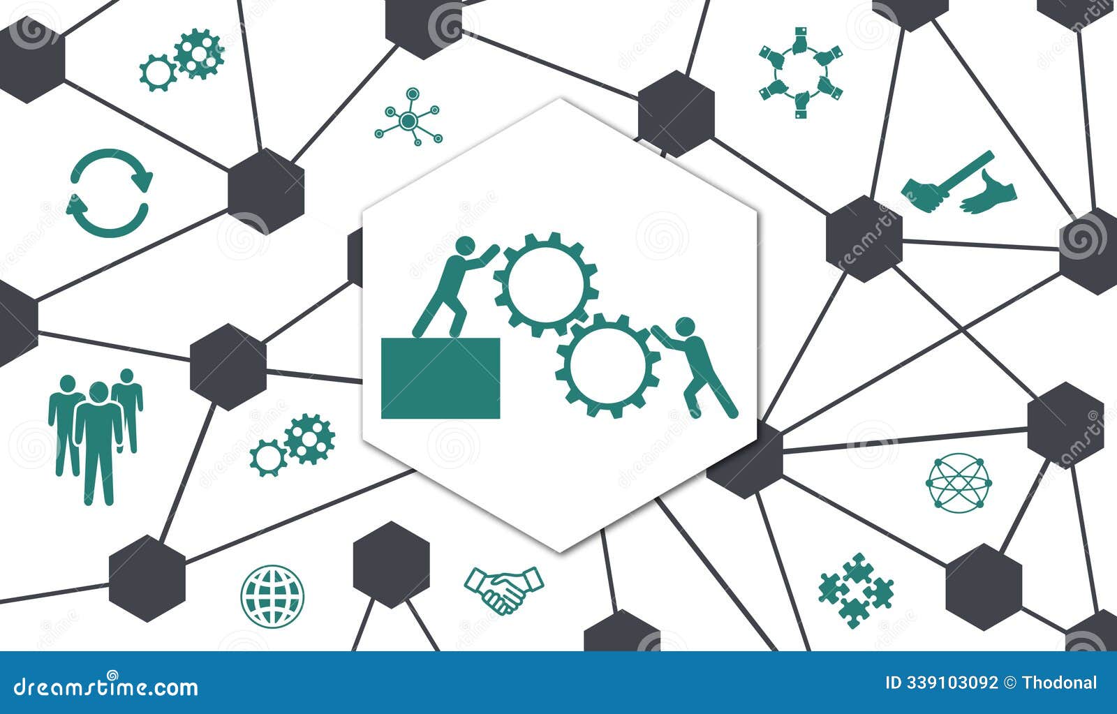 Concept of teamwork stock illustration. Illustration of support - 339103092