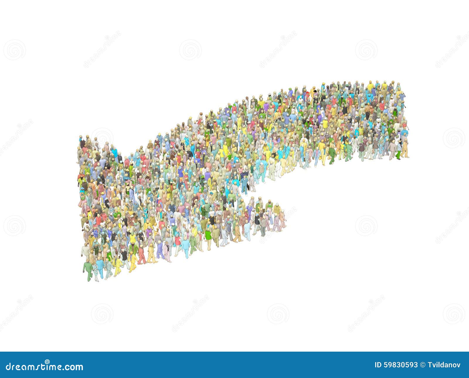 Concept of Teamwork - Crowd of People Stock Illustration - Illustration ...