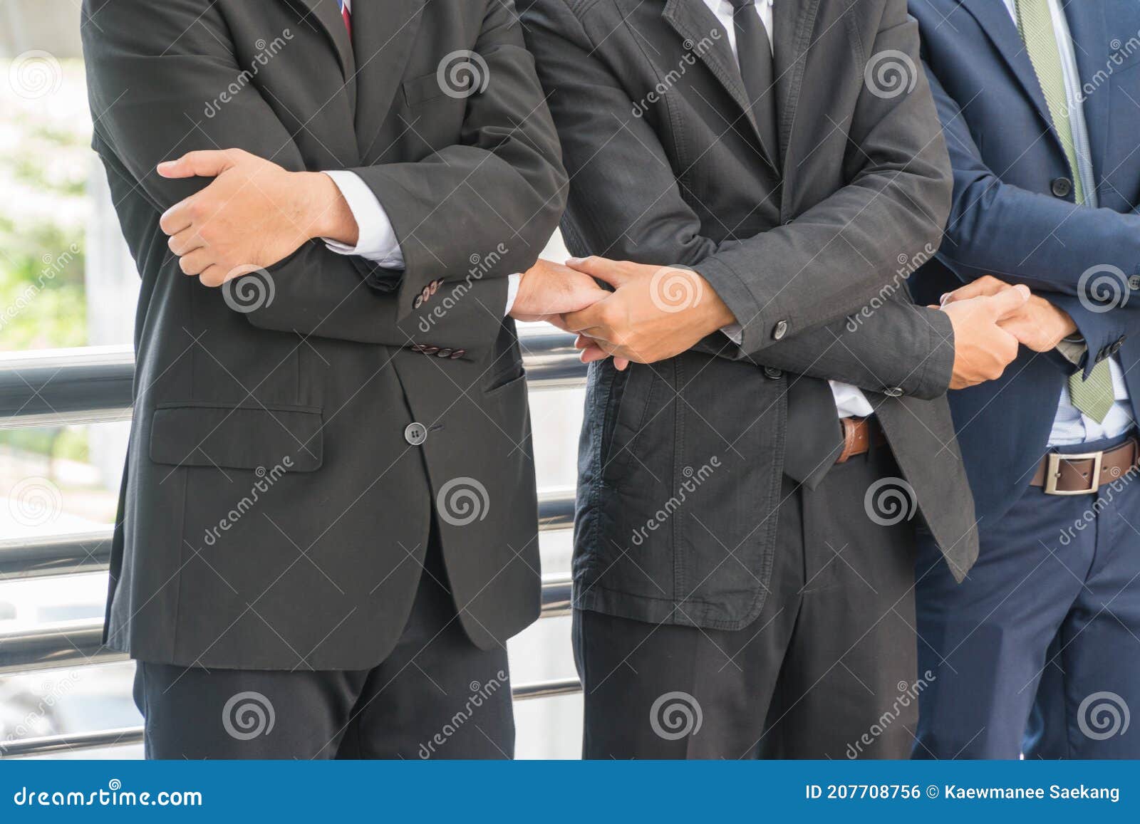 Concept about Teamwork, Focus Arm Handshake Stock Photo - Image of ...