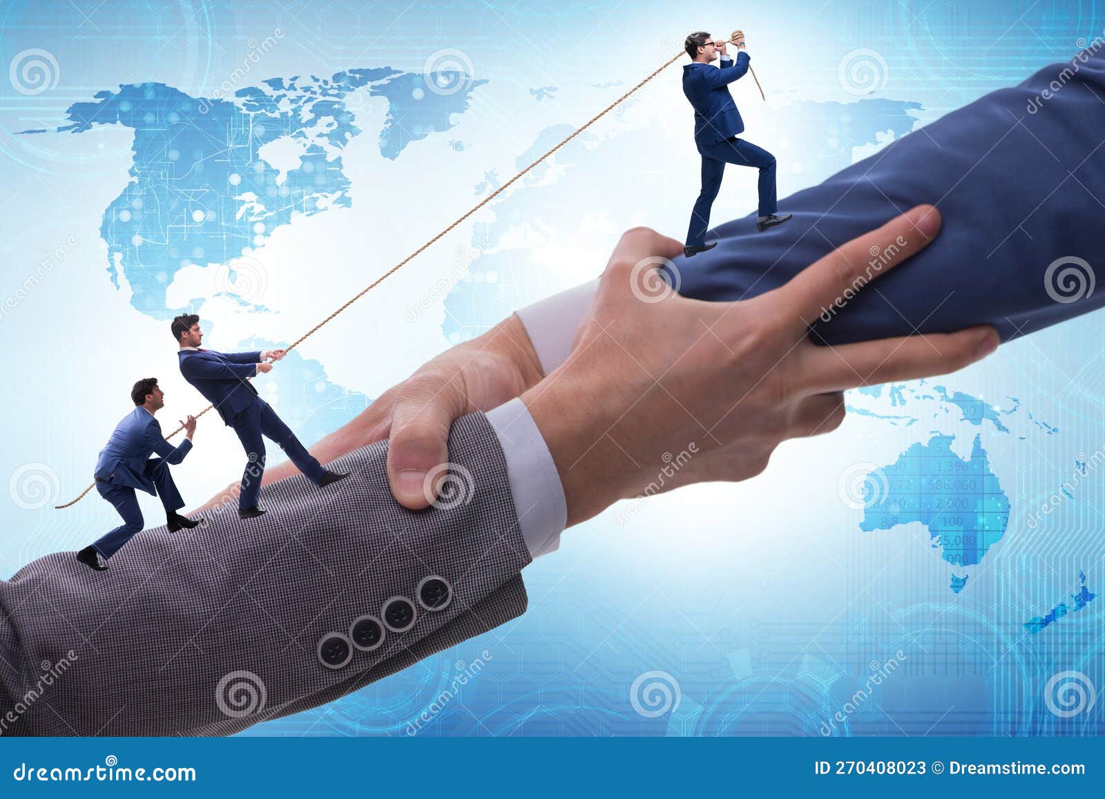 Concept of Teamwork and Mutual Support Stock Image - Image of helping ...