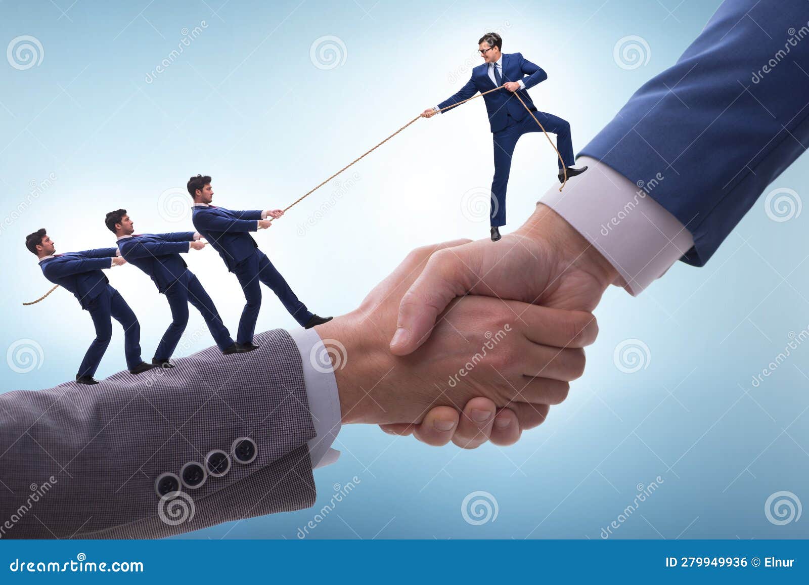 Concept of Teamwork and Mutual Support Stock Illustration ...