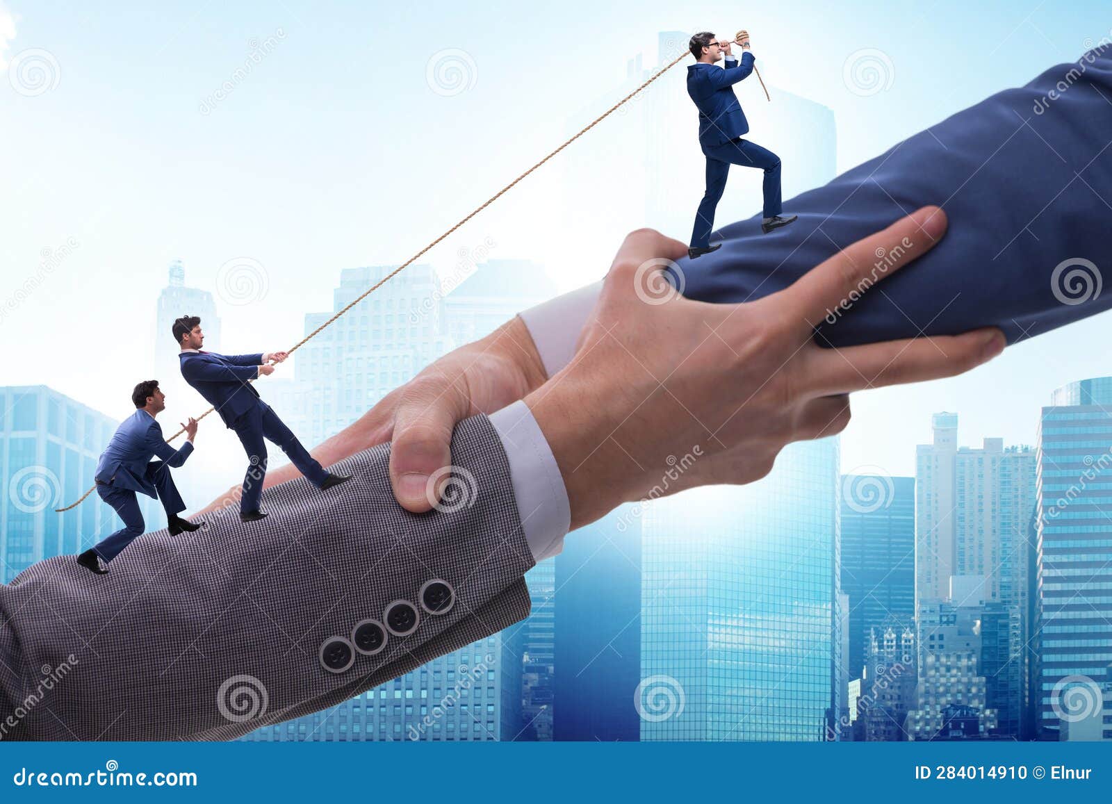 Concept of Teamwork and Mutual Support Stock Photo - Image of friend ...