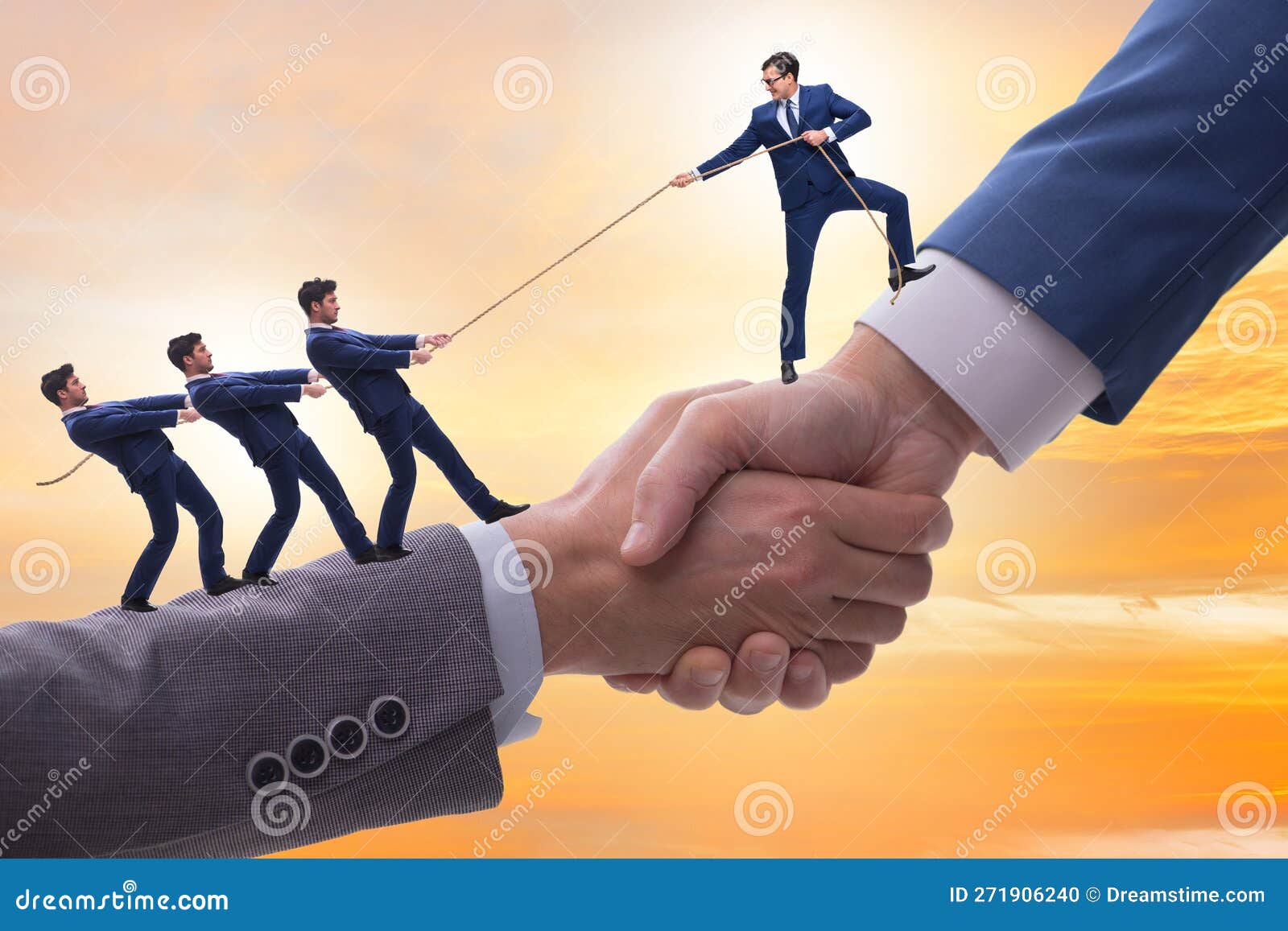Concept of Teamwork and Mutual Support Stock Photo - Image of ...