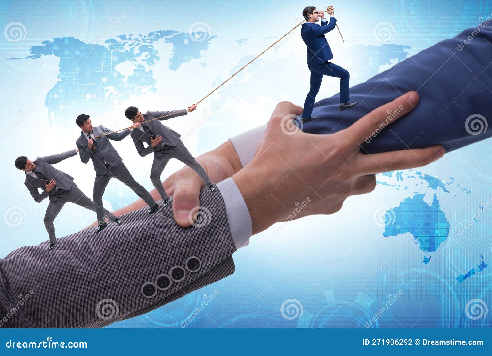 Concept of Teamwork and Mutual Support Stock Photo - Image of ...