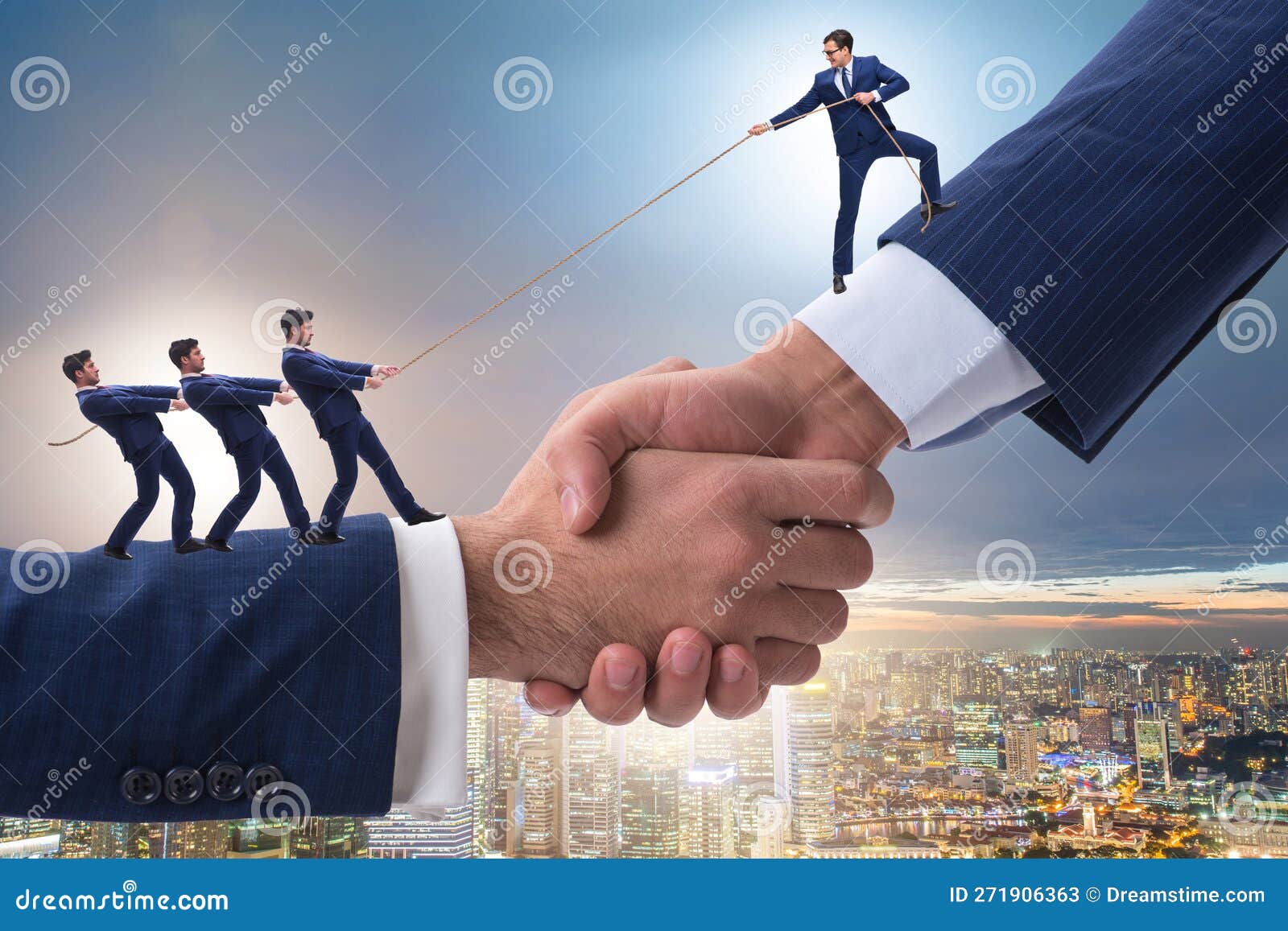 Concept of Teamwork and Mutual Support Stock Image - Image of goal ...