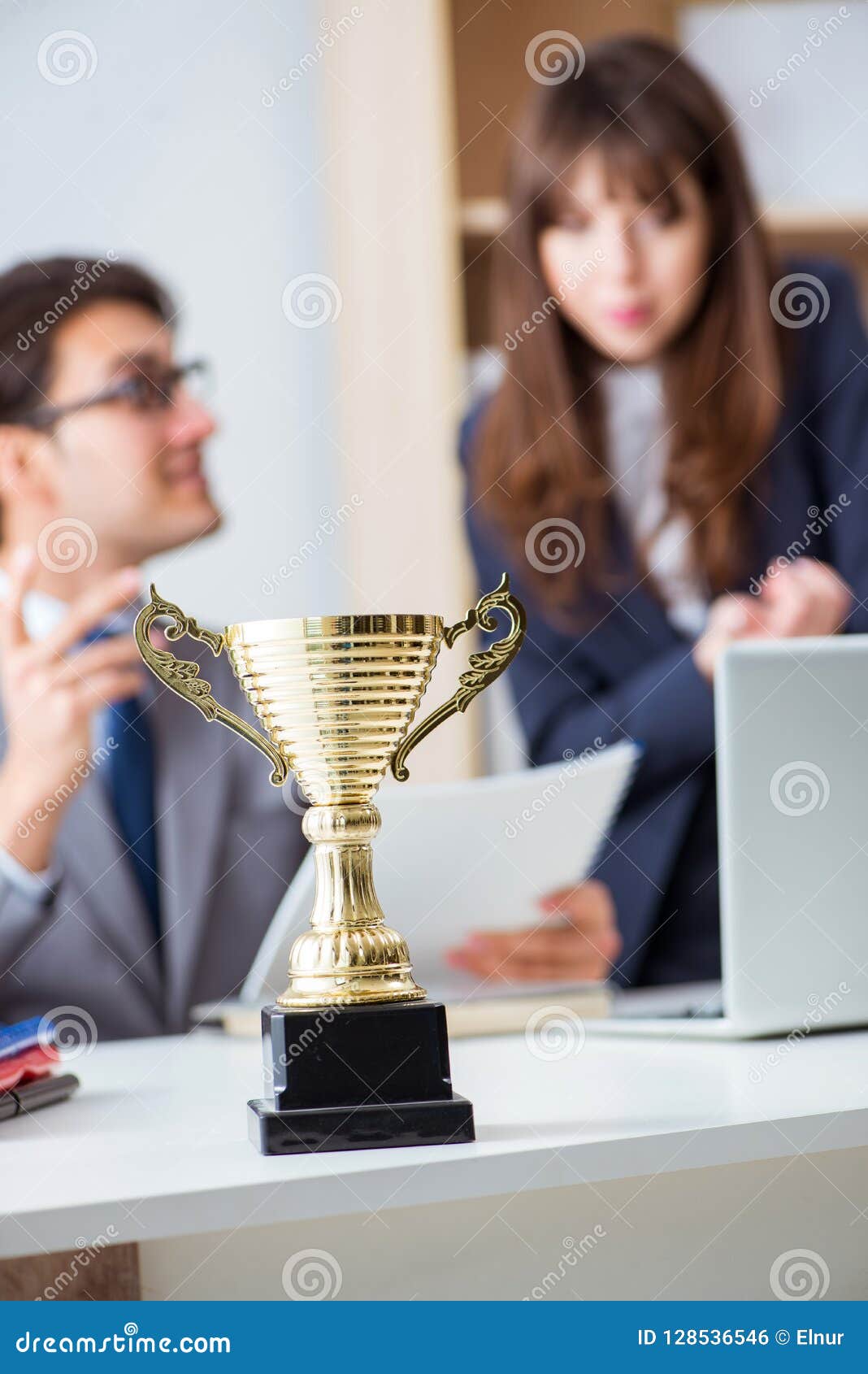 The Concept of Teamwork with Prize Stock Photo - Image of champion ...