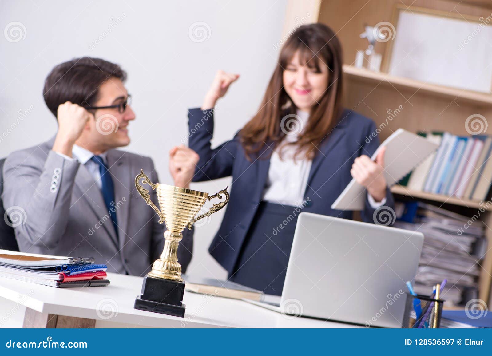 The Concept of Teamwork with Prize Stock Image - Image of prize ...