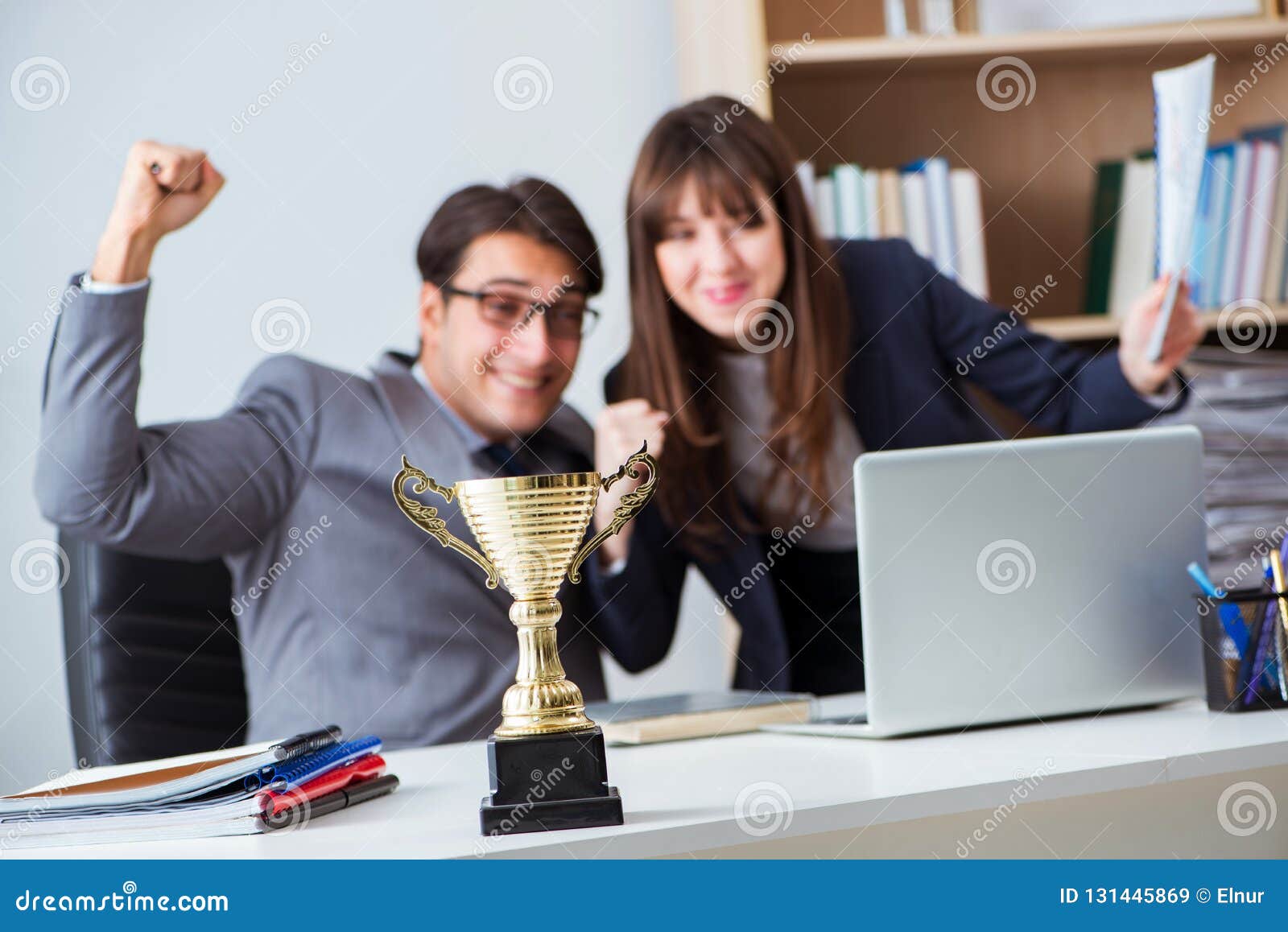 The Concept of Teamwork with Prize Stock Image - Image of internet ...