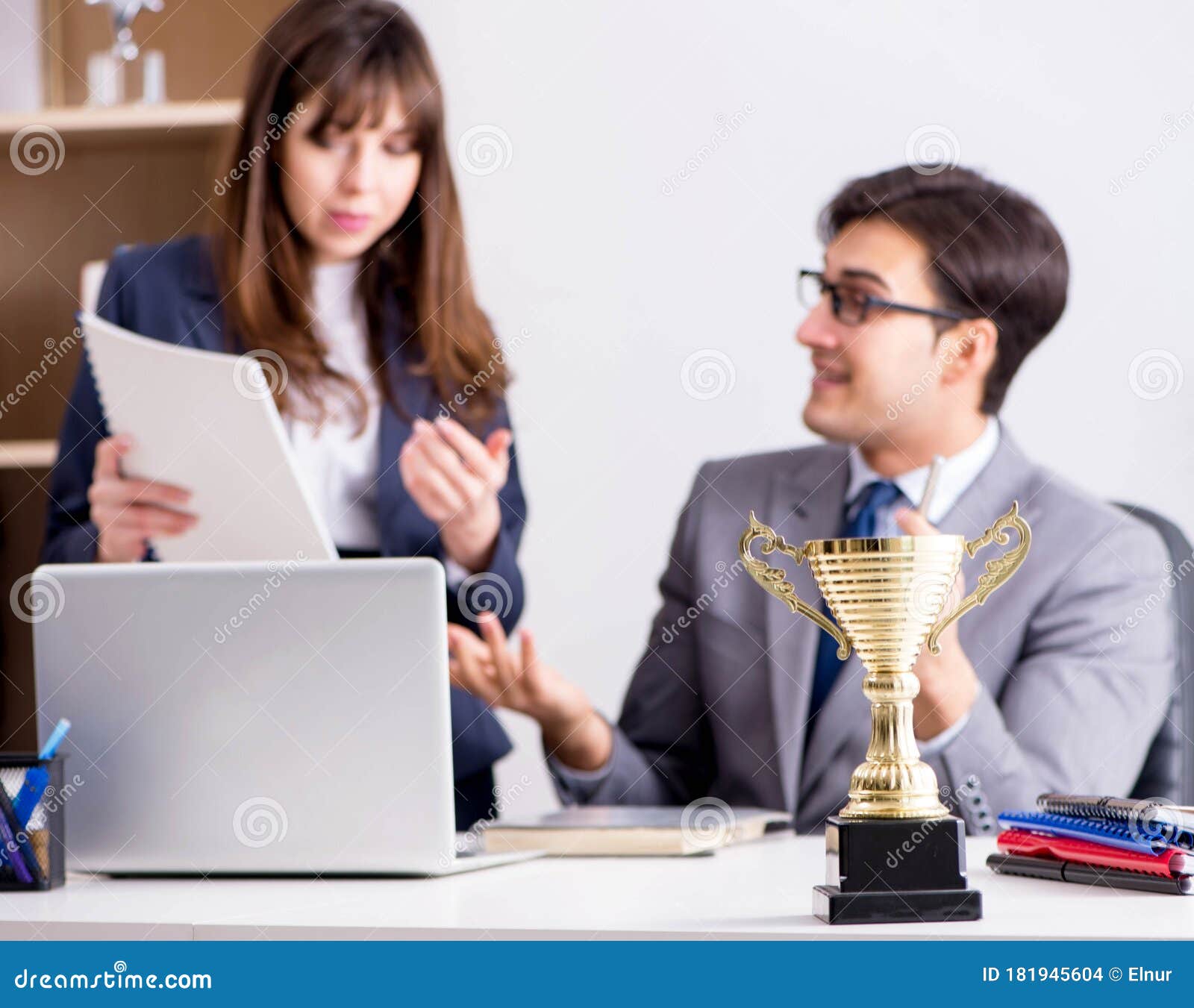 Concept of Teamwork with Prize Stock Photo - Image of promotion ...
