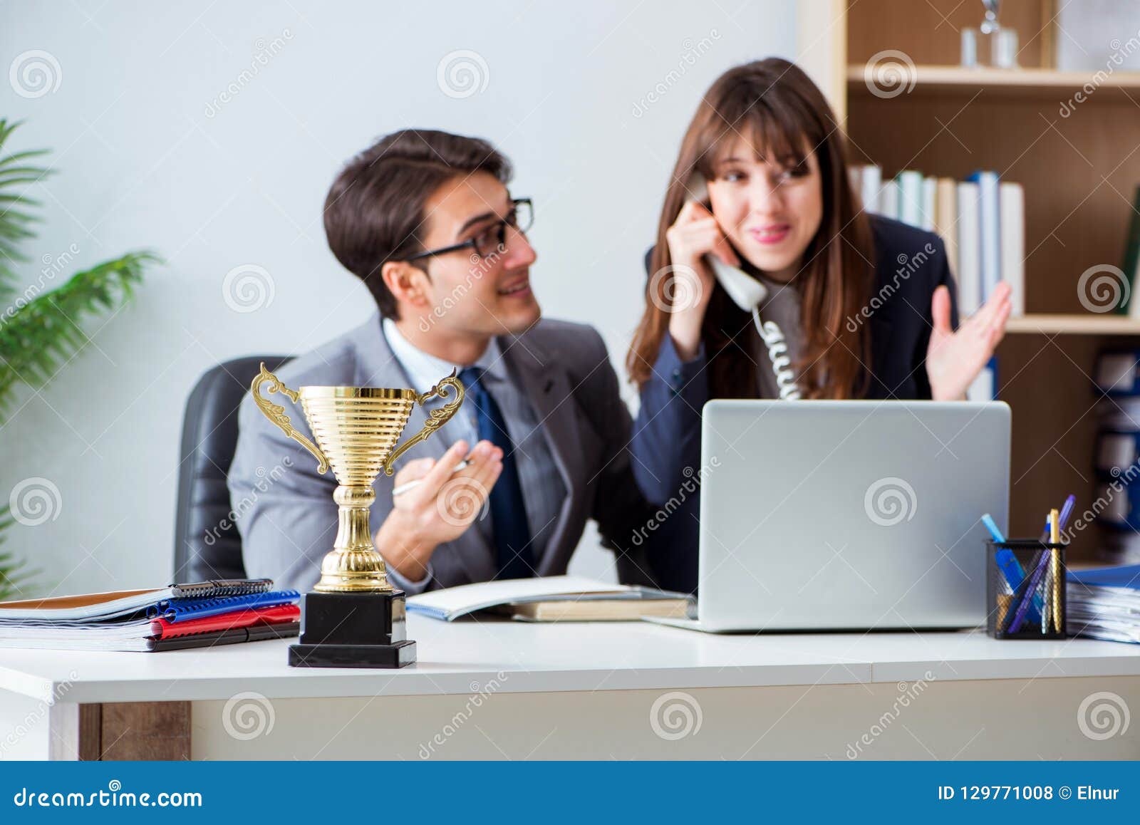 The Concept of Teamwork with Prize Stock Photo - Image of manager ...