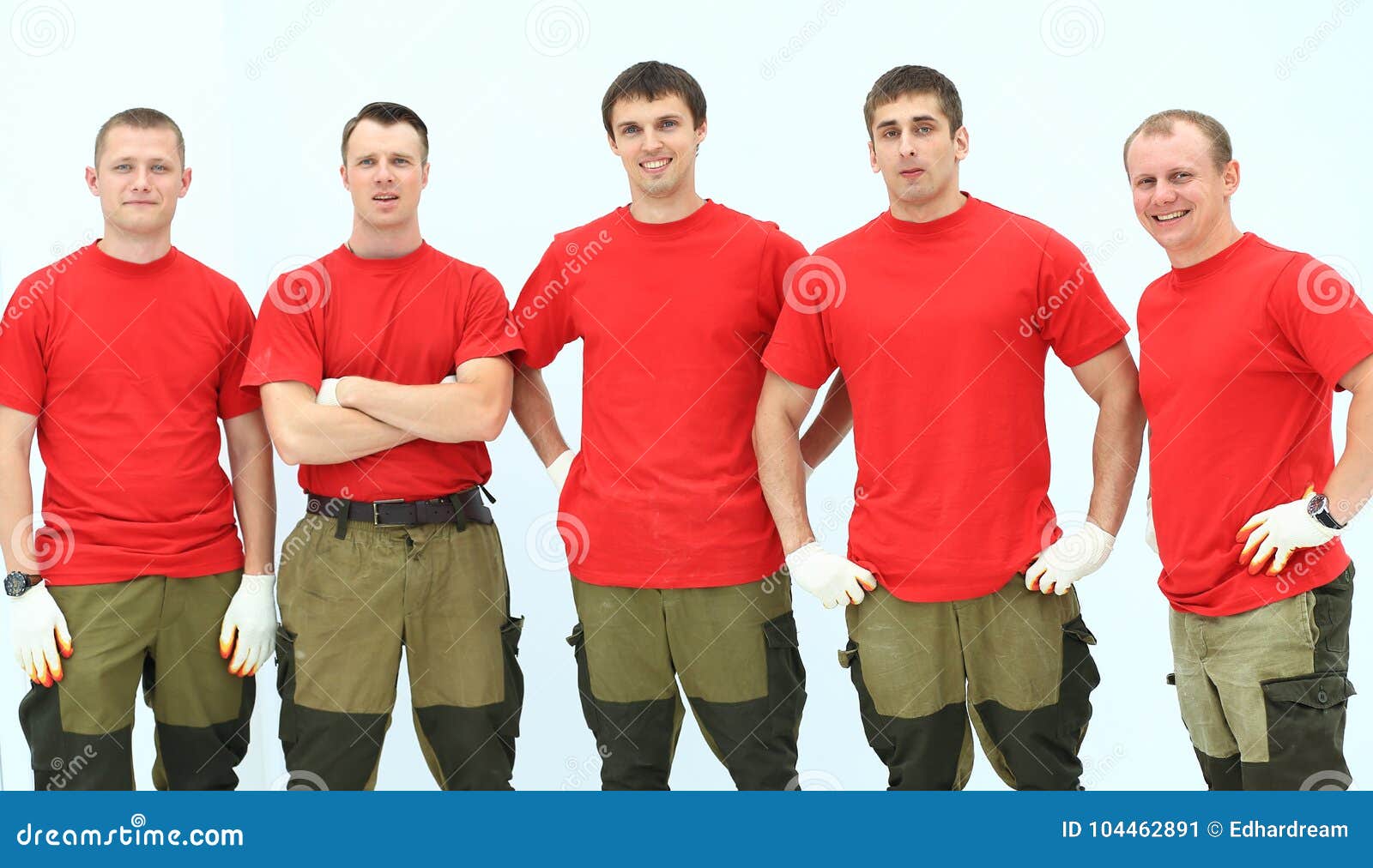 Portrait of a Team of Professional Builders Stock Image - Image of ...