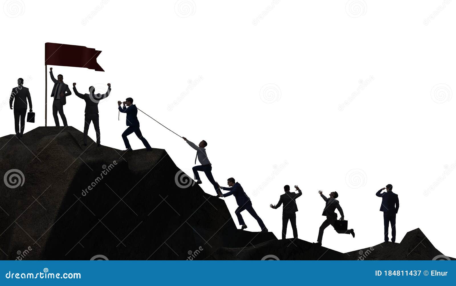 Concept of Teamwork with Team Climbing Mountain Top Stock Image - Image ... Concept of Teamwork with Team Climbing Mountain Top Stock Image - Image ...