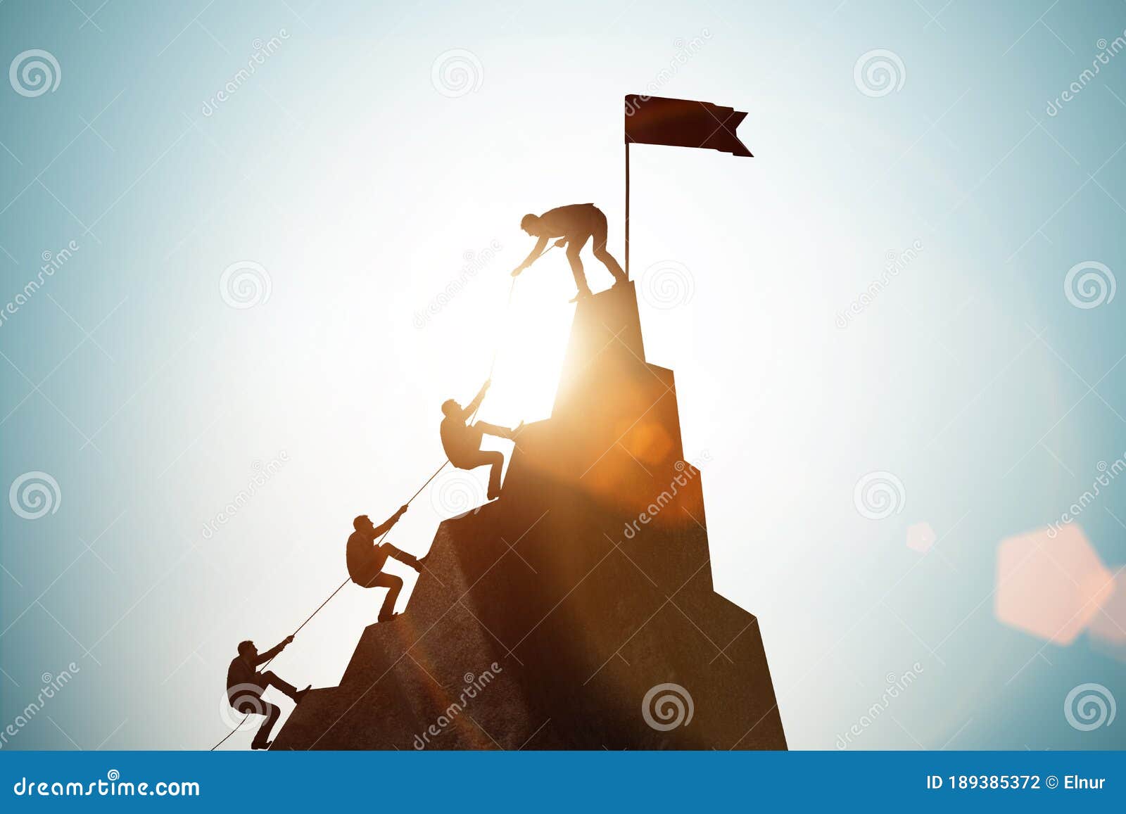Concept of Teamwork with Team Climbing Mountain Top Stock Photo - Image ... Concept of Teamwork with Team Climbing Mountain Top Stock Photo - Image ...