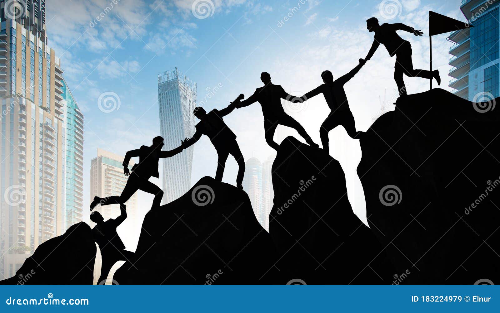 Concept of Teamwork with Team Climbing Mountain Top Stock Image - Image ... Concept of Teamwork with Team Climbing Mountain Top Stock Image - Image ...