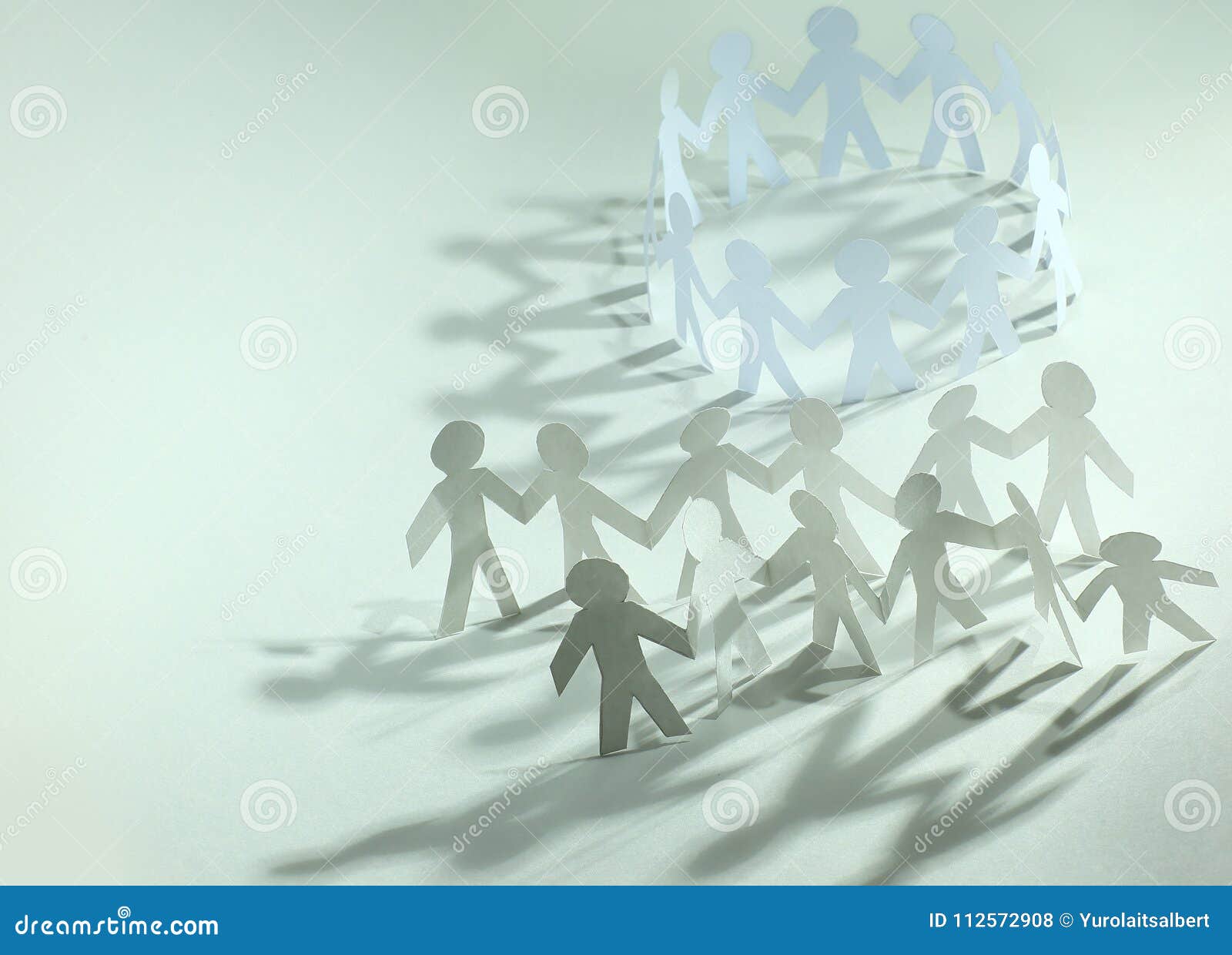 Concept of Teamwork.team Paper Men Standing Stock Photo - Image of ...