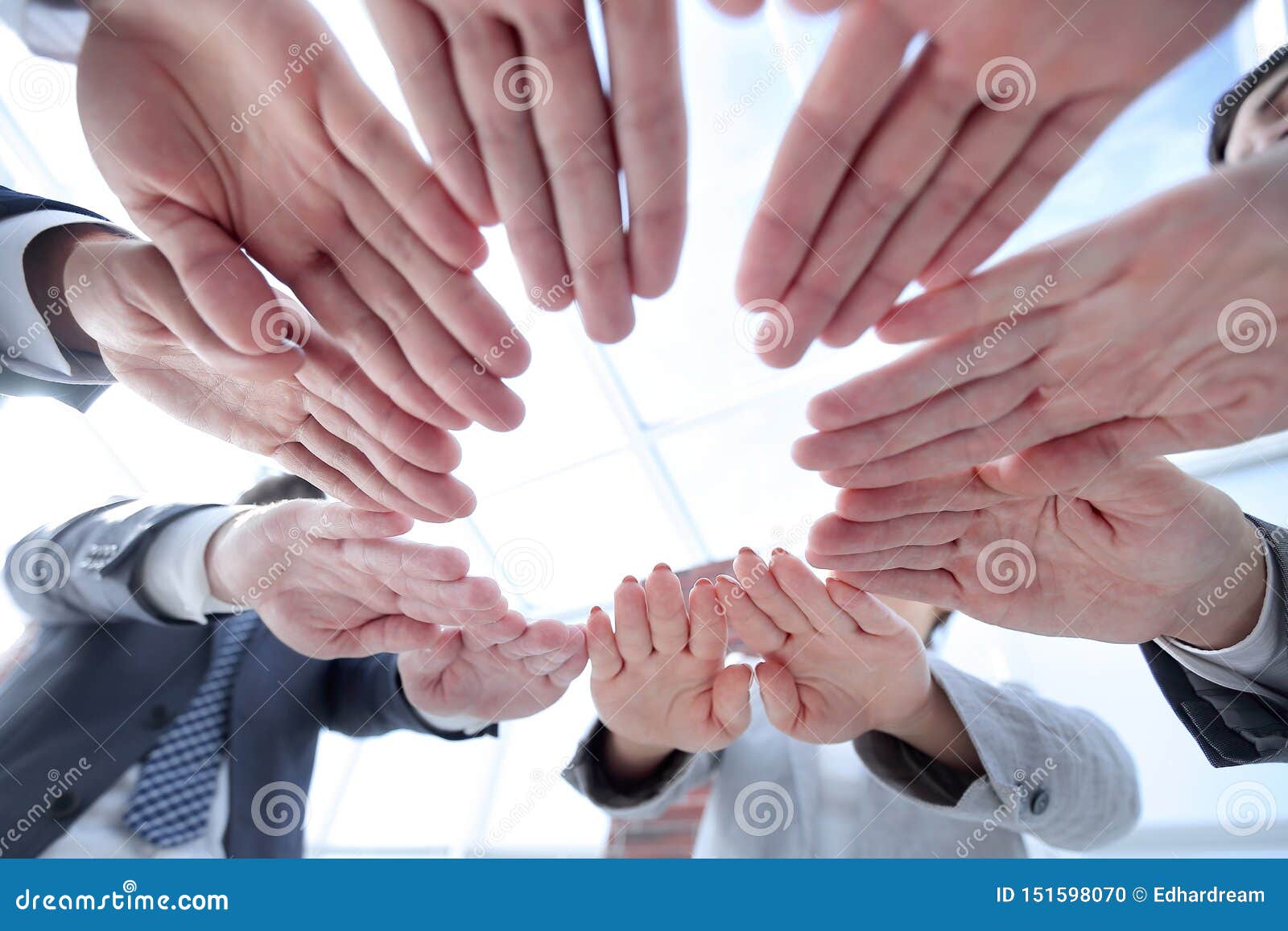 Concept of Teamwork and Unity. Stock Photo - Image of joined ...