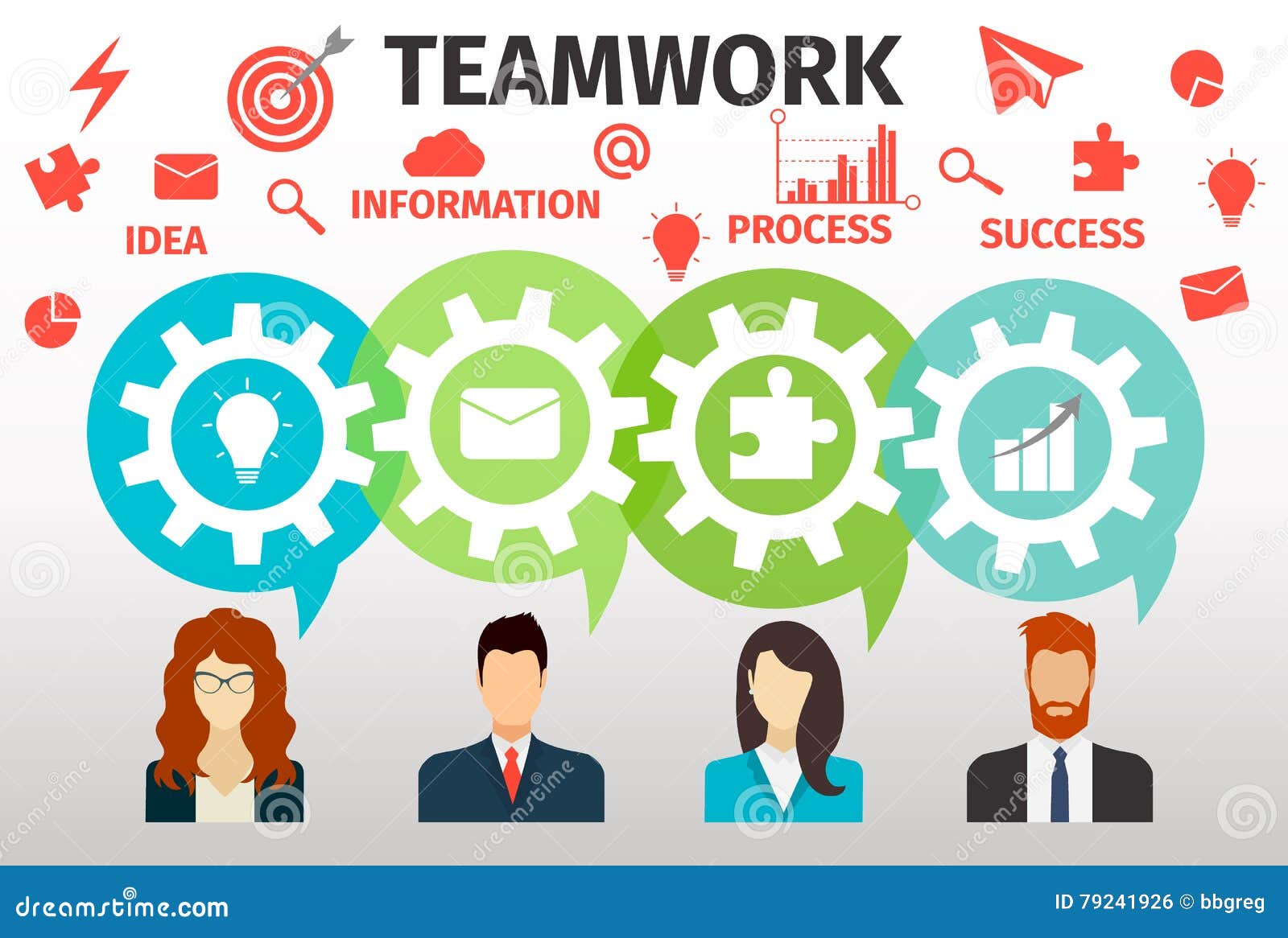 Concept of Teamwork for Web and Infographic. Stock Vector ...
