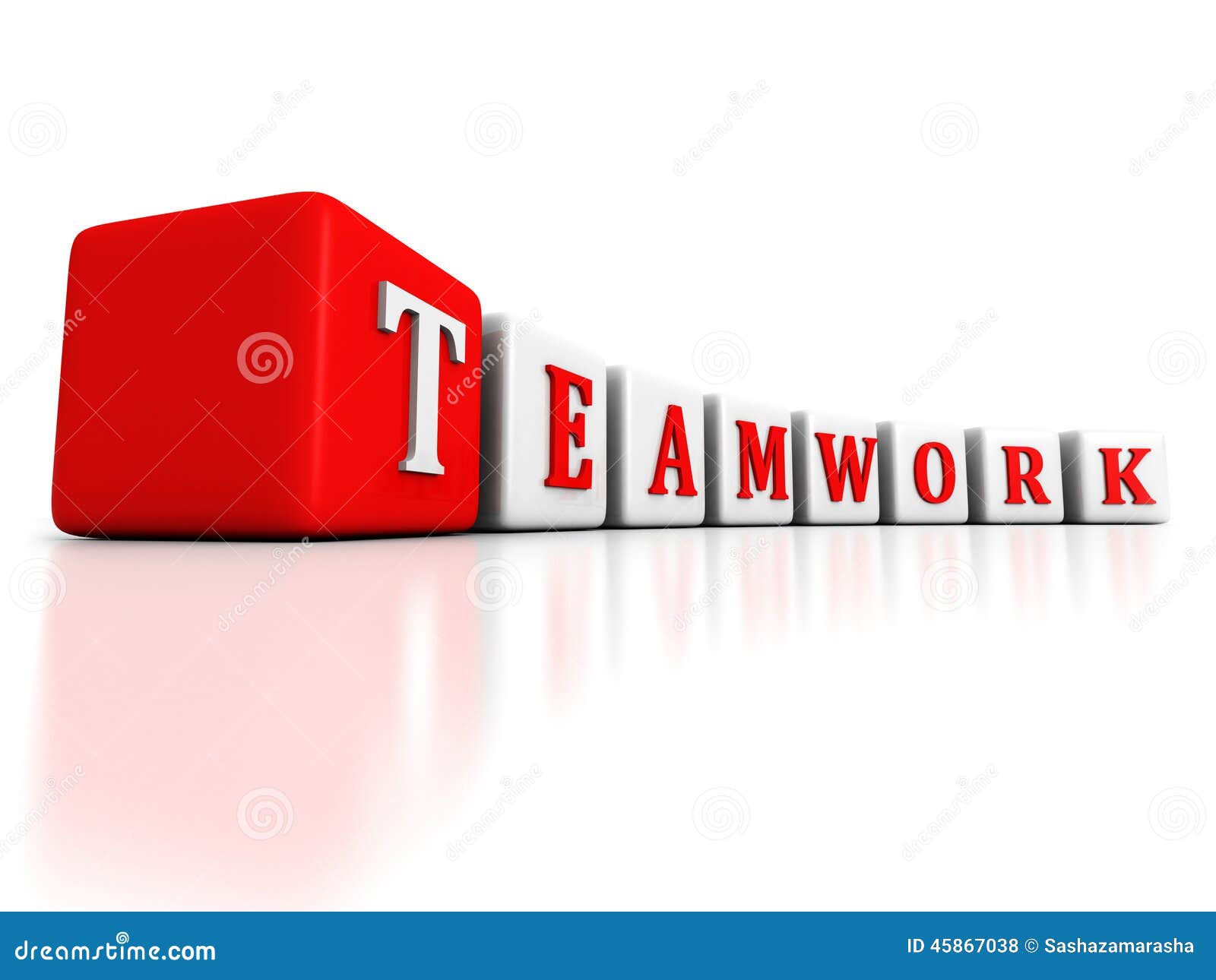 Concept Teamwork Word Blocks Raw Structure White Background Stock ...