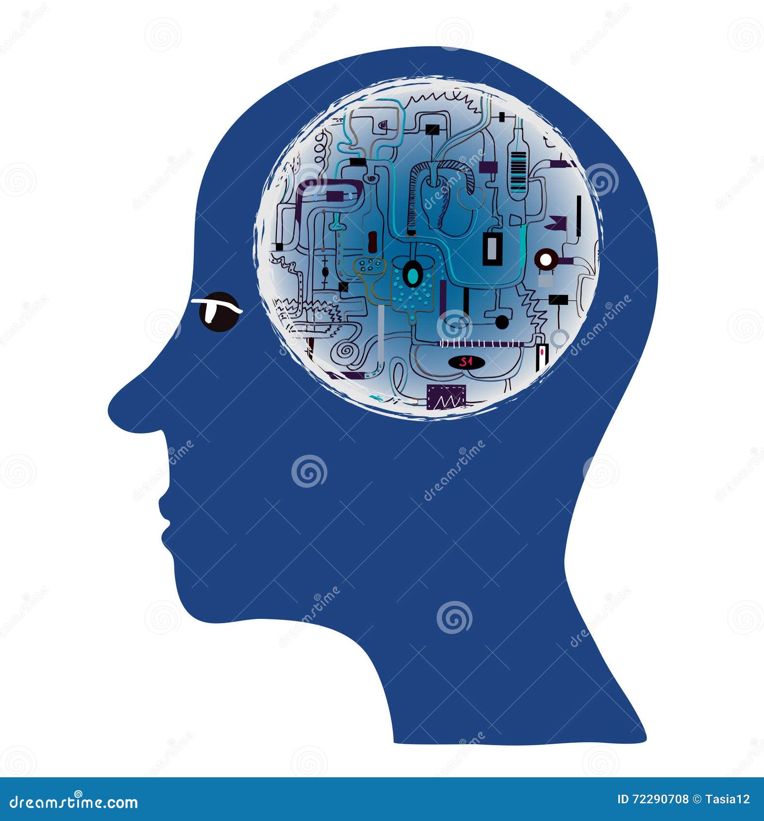 Concept with the Technical Mind and Creative Process in Industry Stock ...