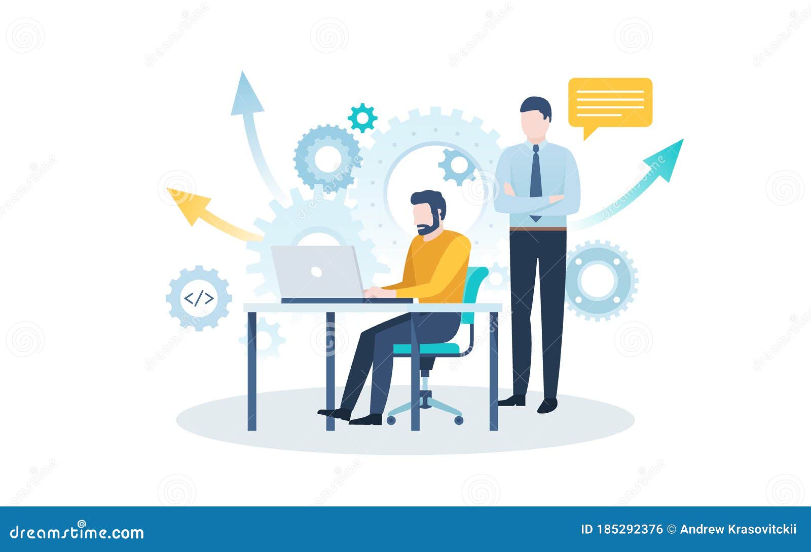 Concept of Technical Support of Business Stock Vector - Illustration of ...