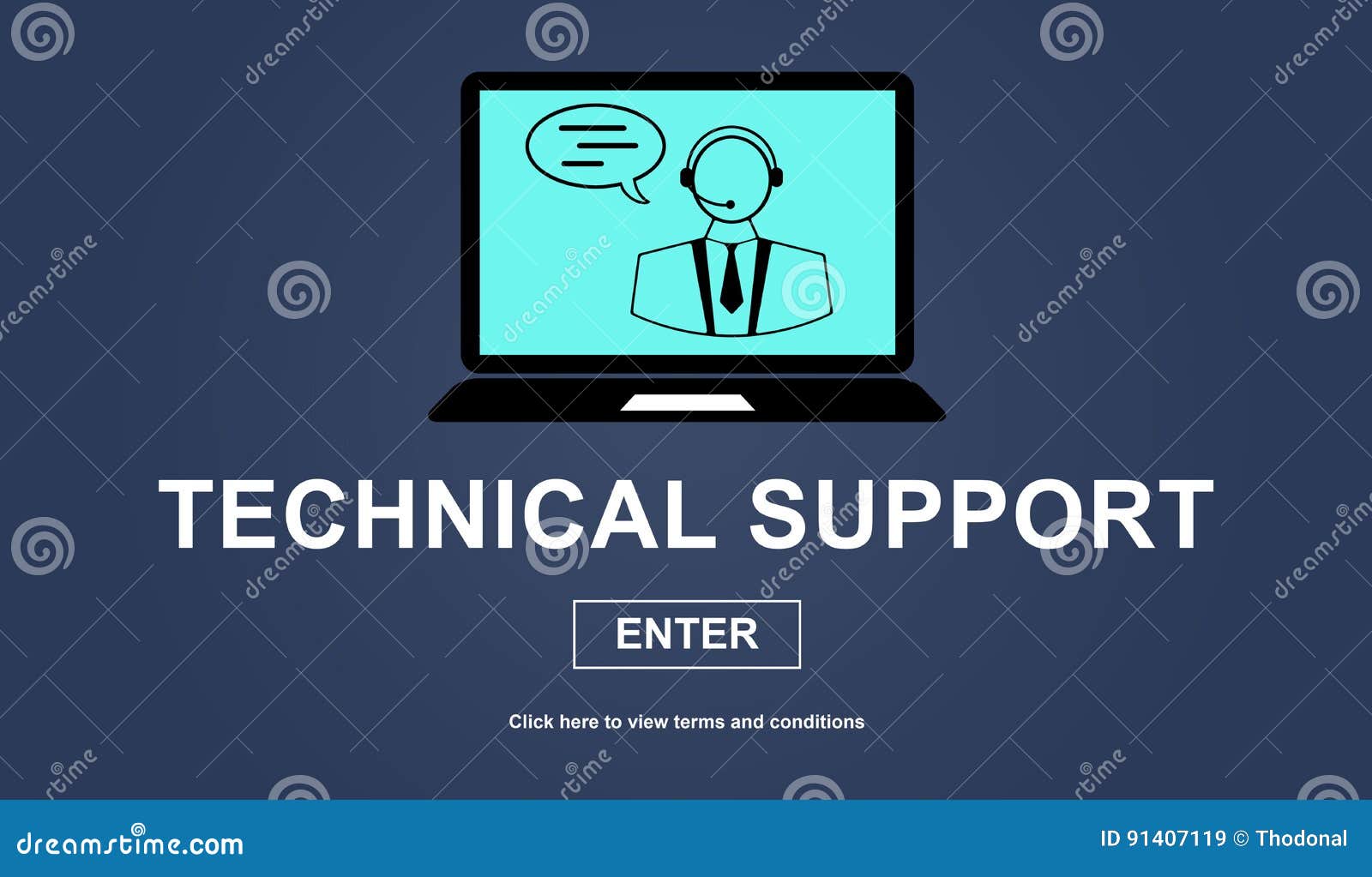 Concept of Technical Support Stock Illustration - Illustration of ...