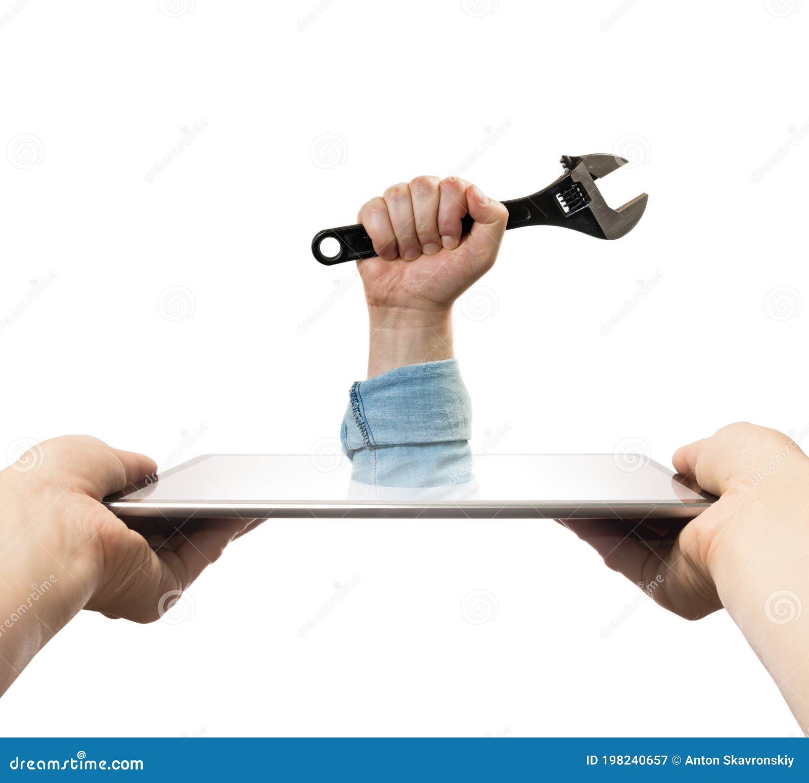 Concept of Technical Support. Isolated on White Stock Image - Image of ...