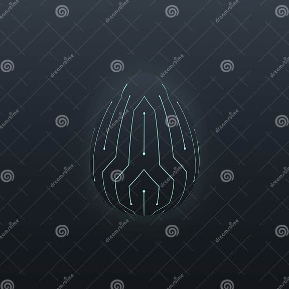 The Concept of a Technological Easter Egg. Stock Vector - Illustration ...